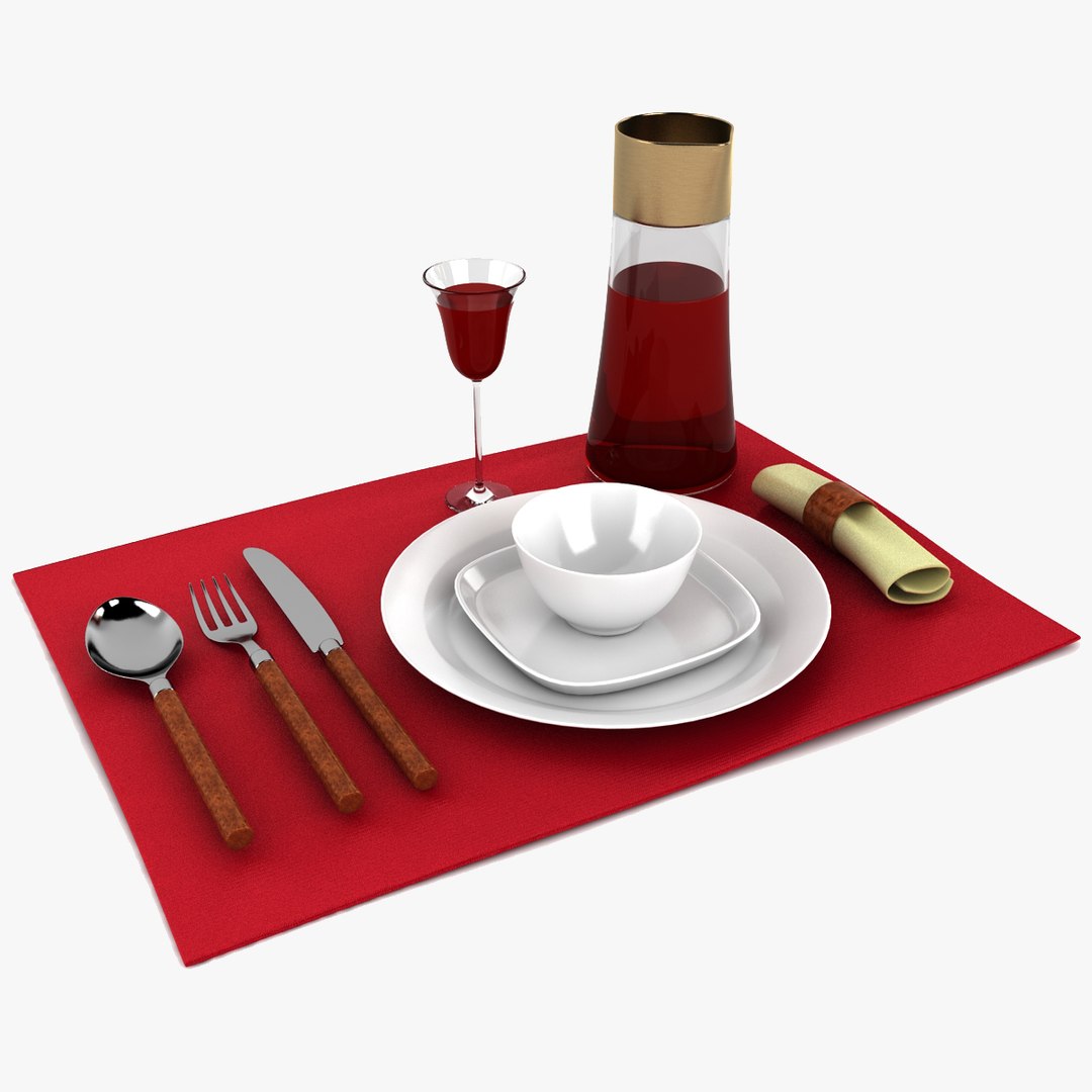 3d model dinner set