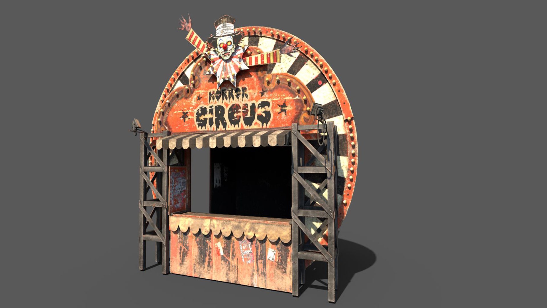 Old Horror Circus Stand 3D - TurboSquid 1705143