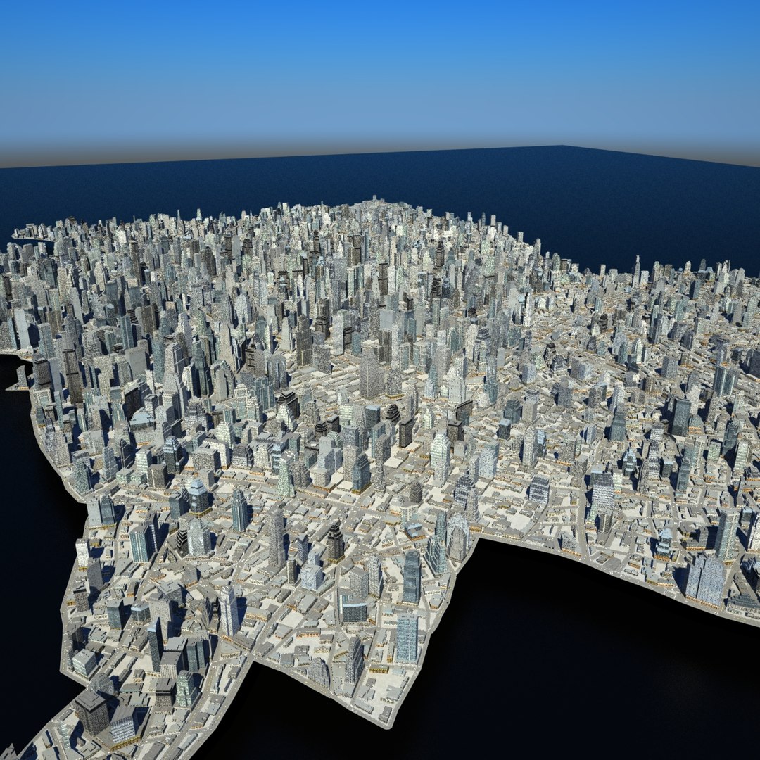 3d Cityscape Scene Highrise Model