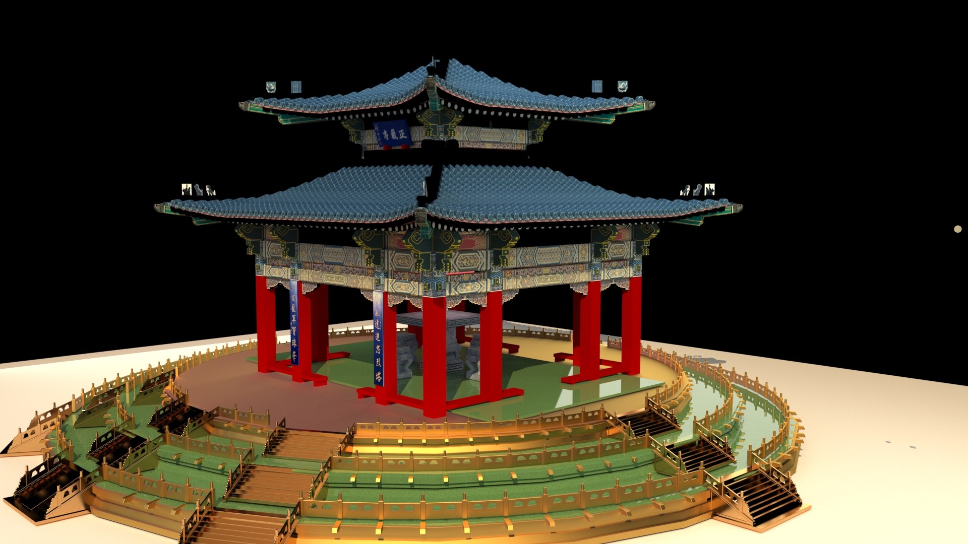 3D Chinese Pavilion - TurboSquid 2077808