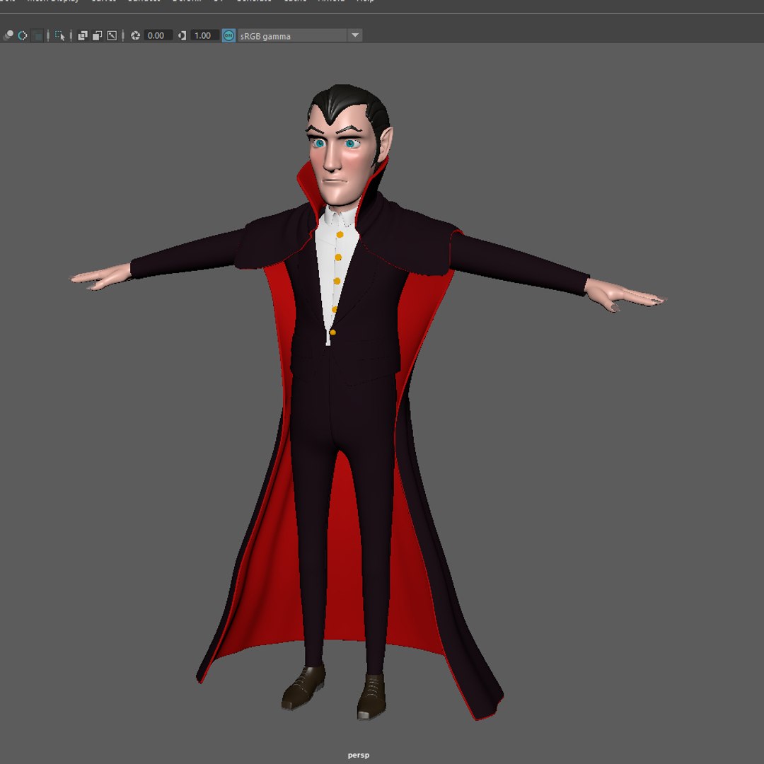 Dracula Cartoon 3D Model - TurboSquid 1622999