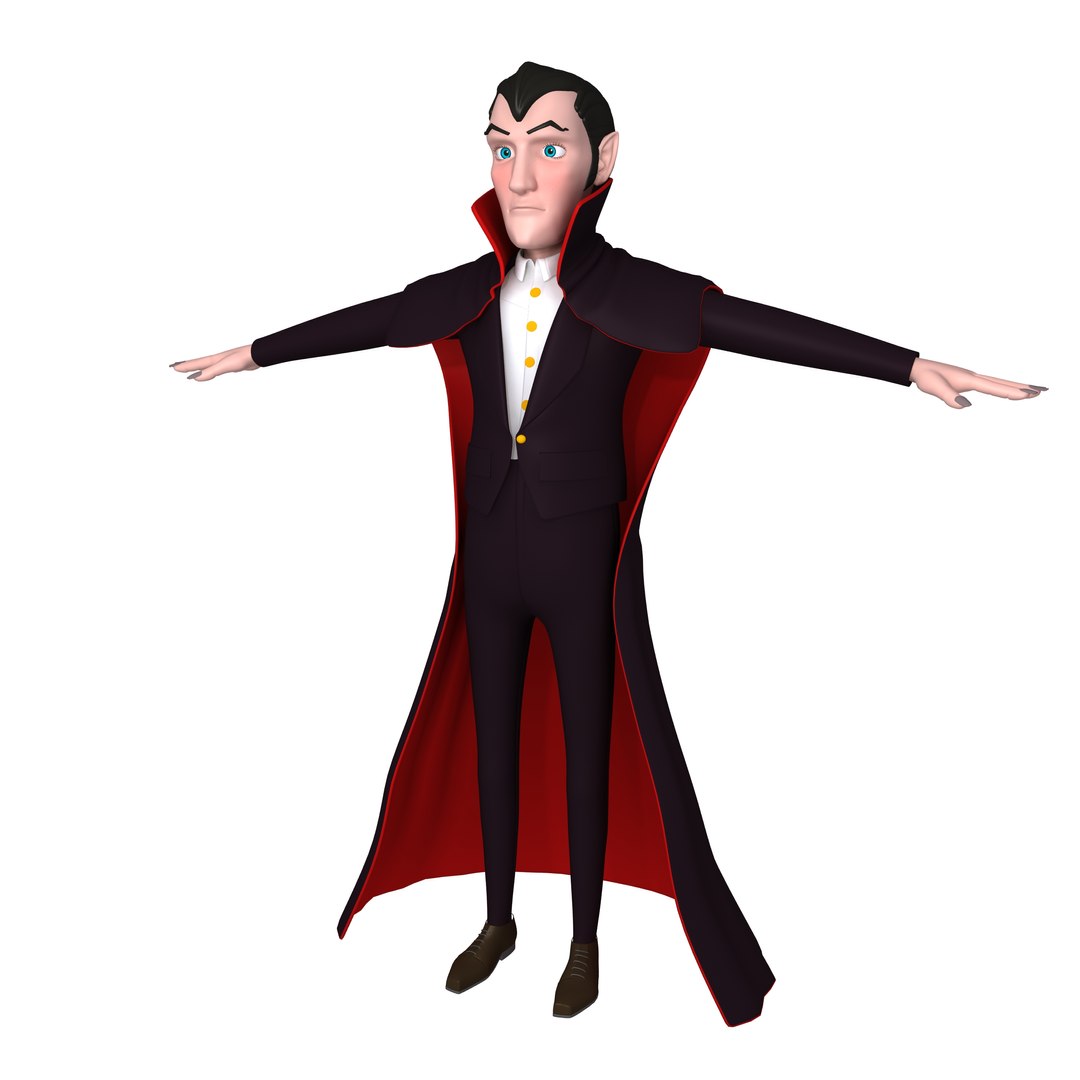 Dracula Cartoon 3D Model - TurboSquid 1622999