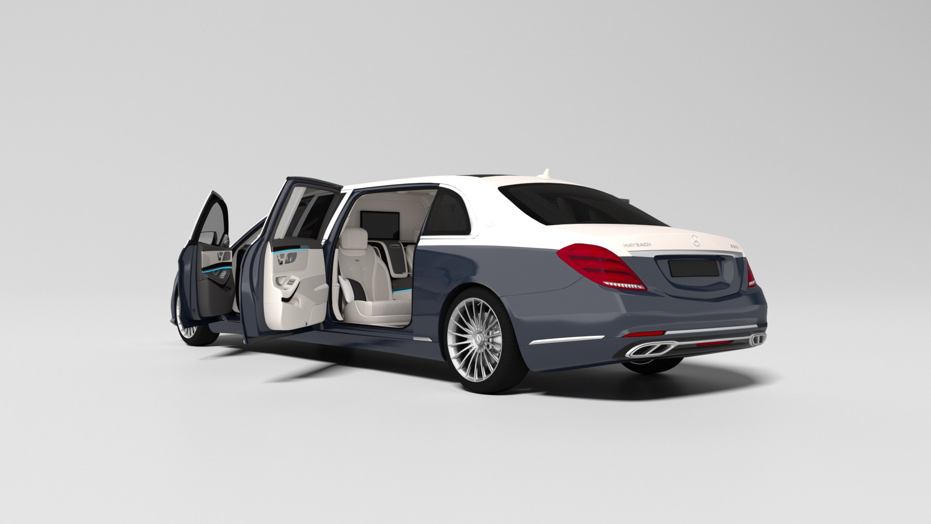 3D Mercedes-Maybach S 650 Pullman - TurboSquid 2357688
