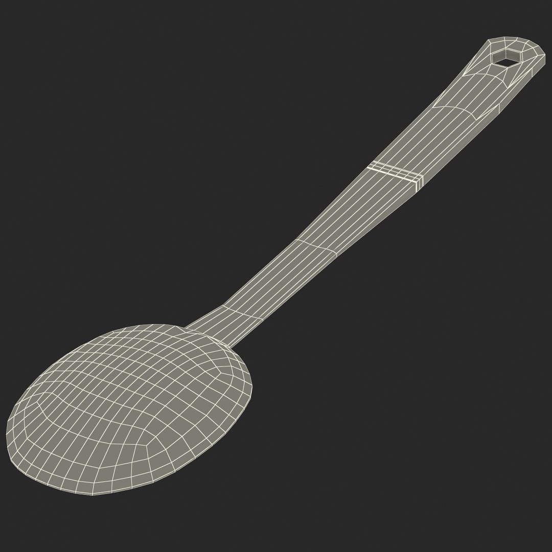 3d Slotted Spoon 2 Model