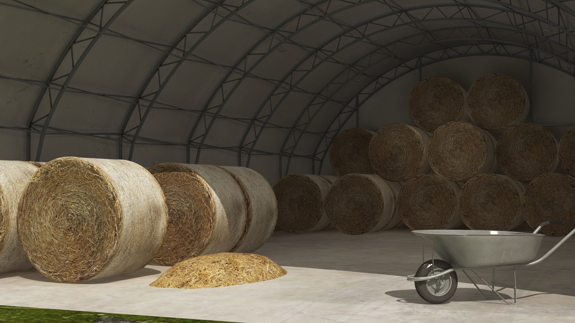 3D Hay Storage Barn - TurboSquid 2345696