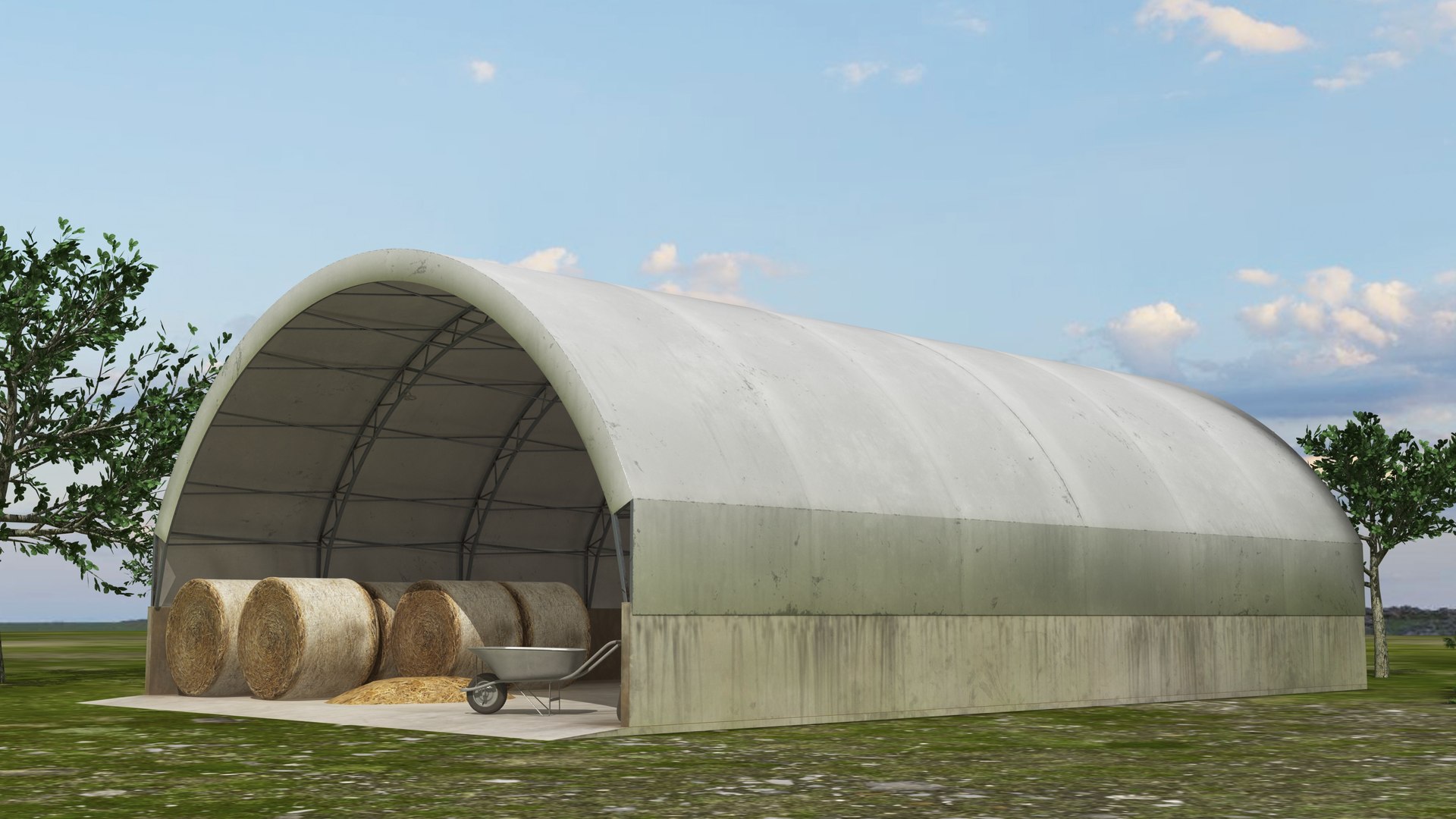 3D Hay Storage Barn - TurboSquid 2345696