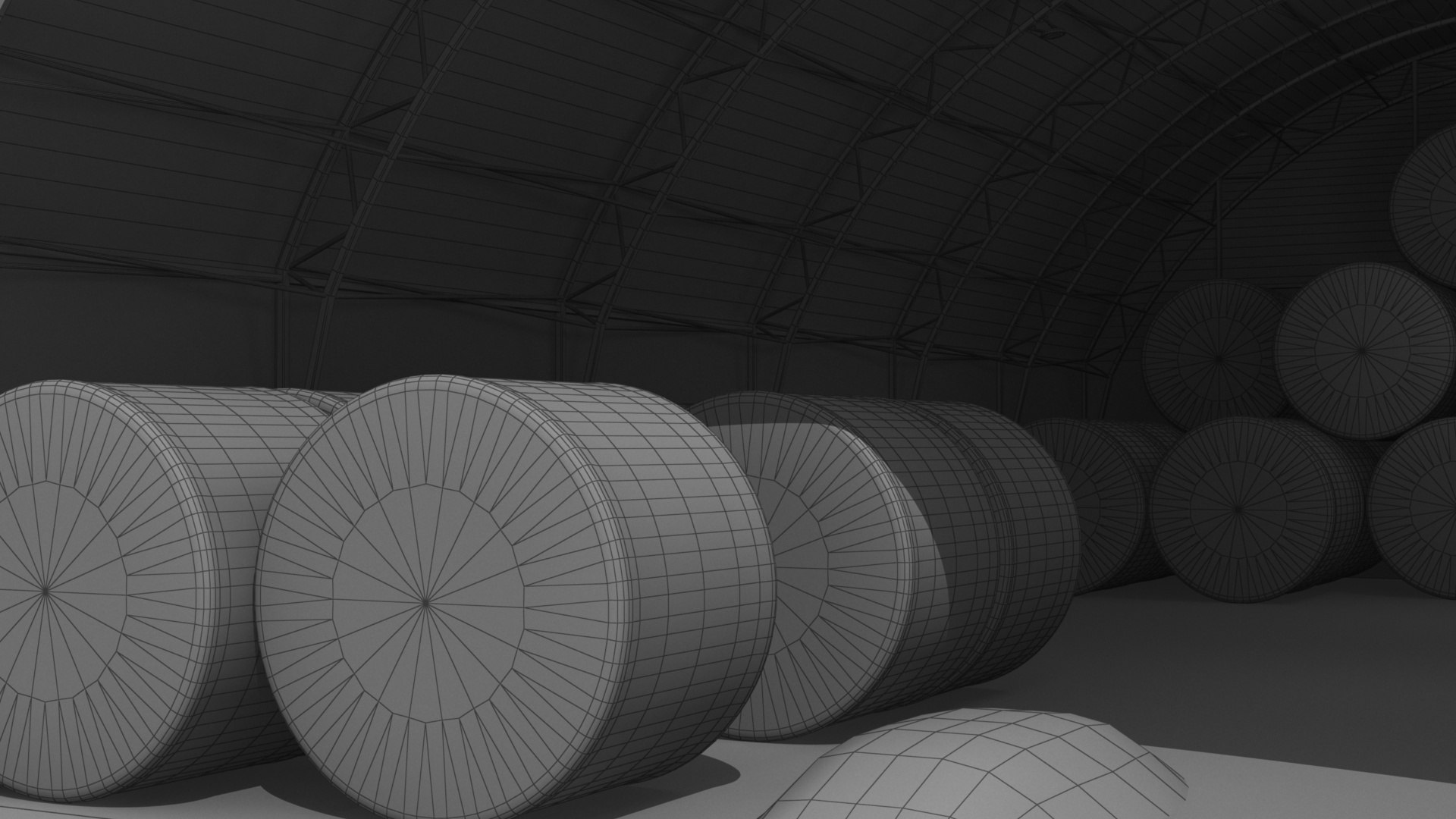 3D Hay Storage Barn - TurboSquid 2345696