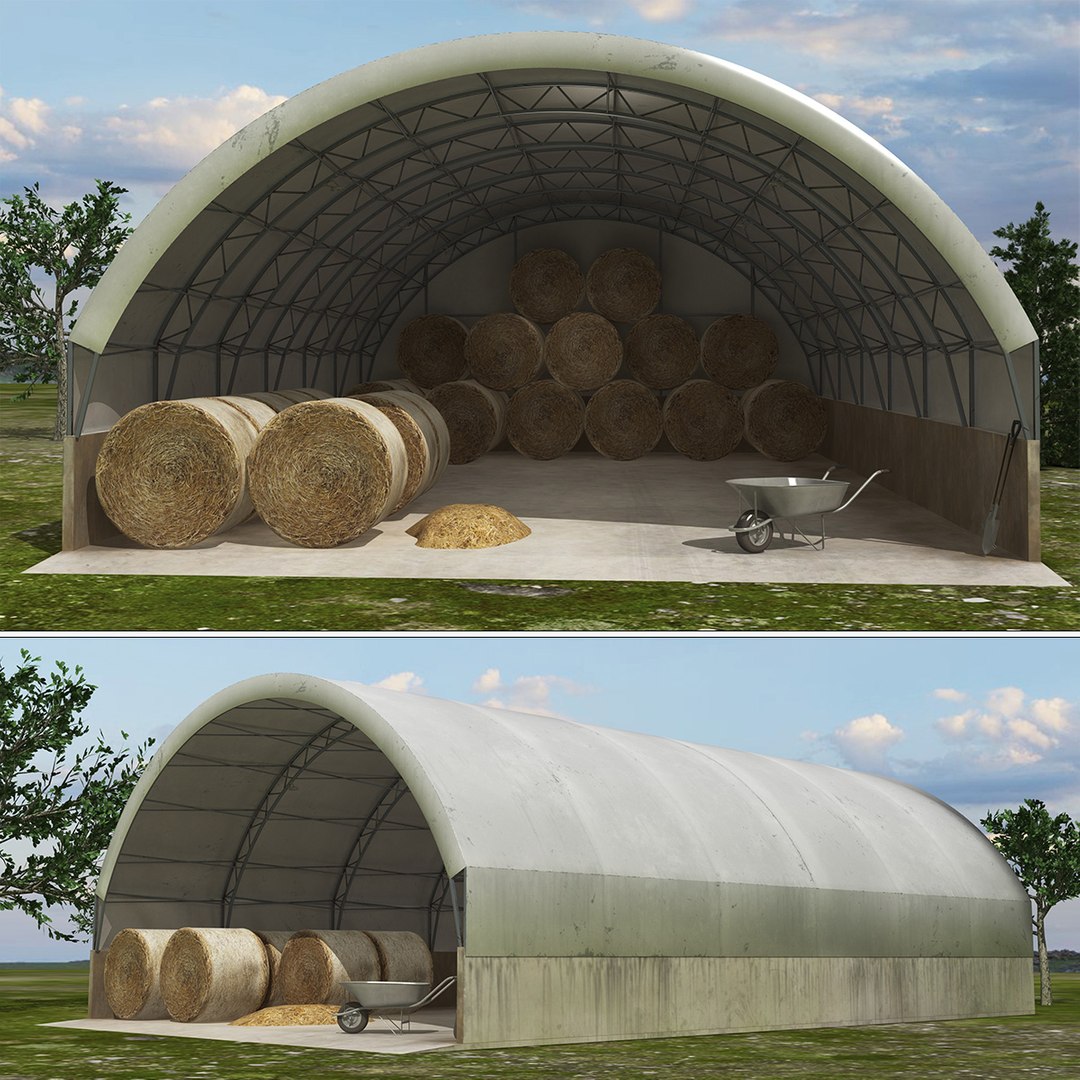 3D Hay Storage Barn - TurboSquid 2345696