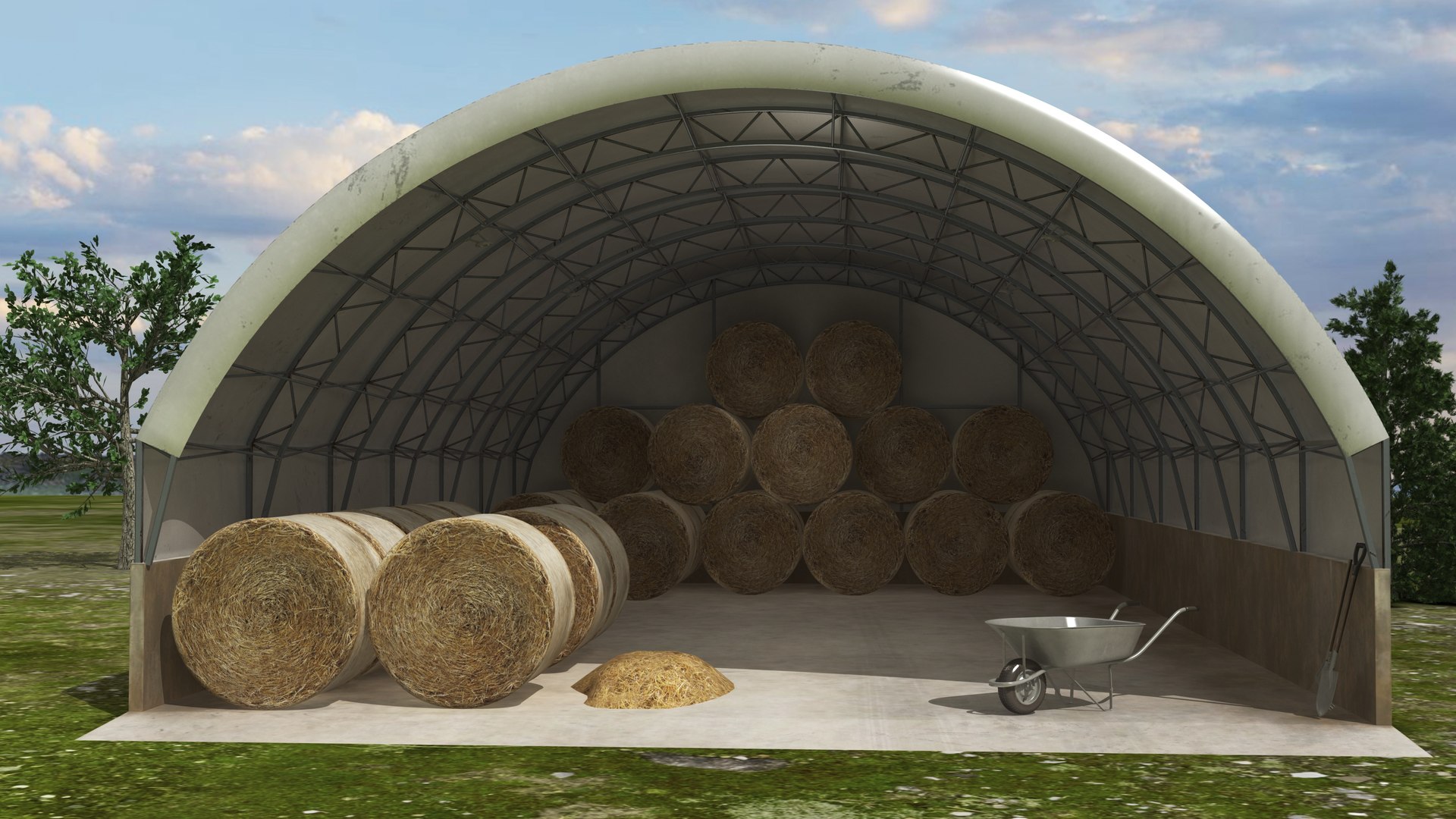 3D Hay Storage Barn - TurboSquid 2345696