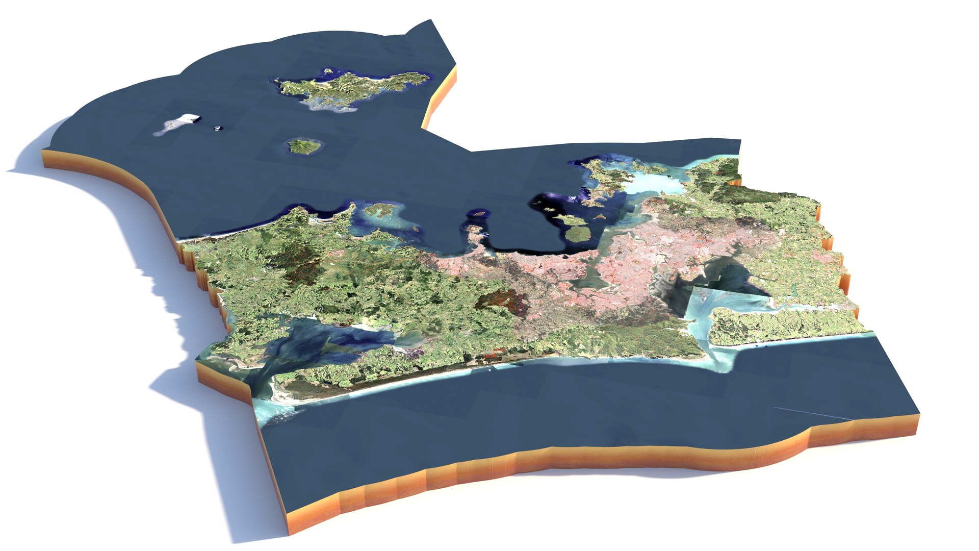 3D Auckland Terrain City - TurboSquid 2420333