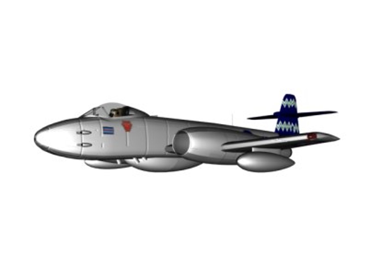 3d Model Gloster Meteor Fighters Jet