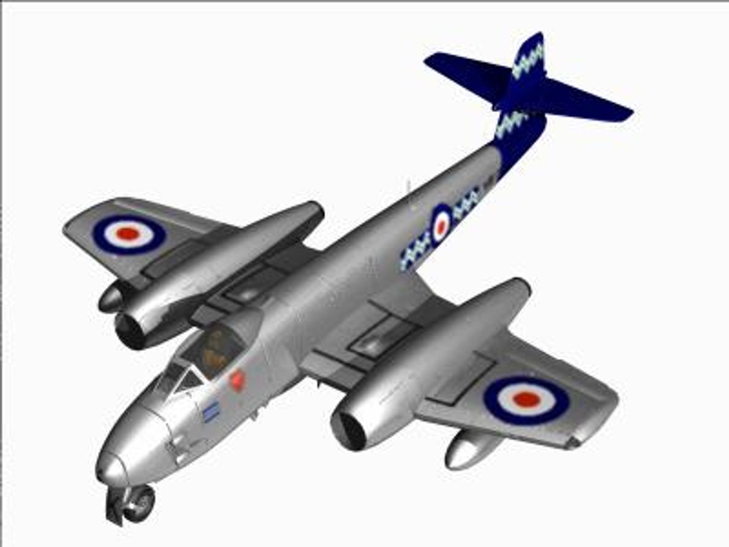 3d Model Gloster Meteor Fighters Jet