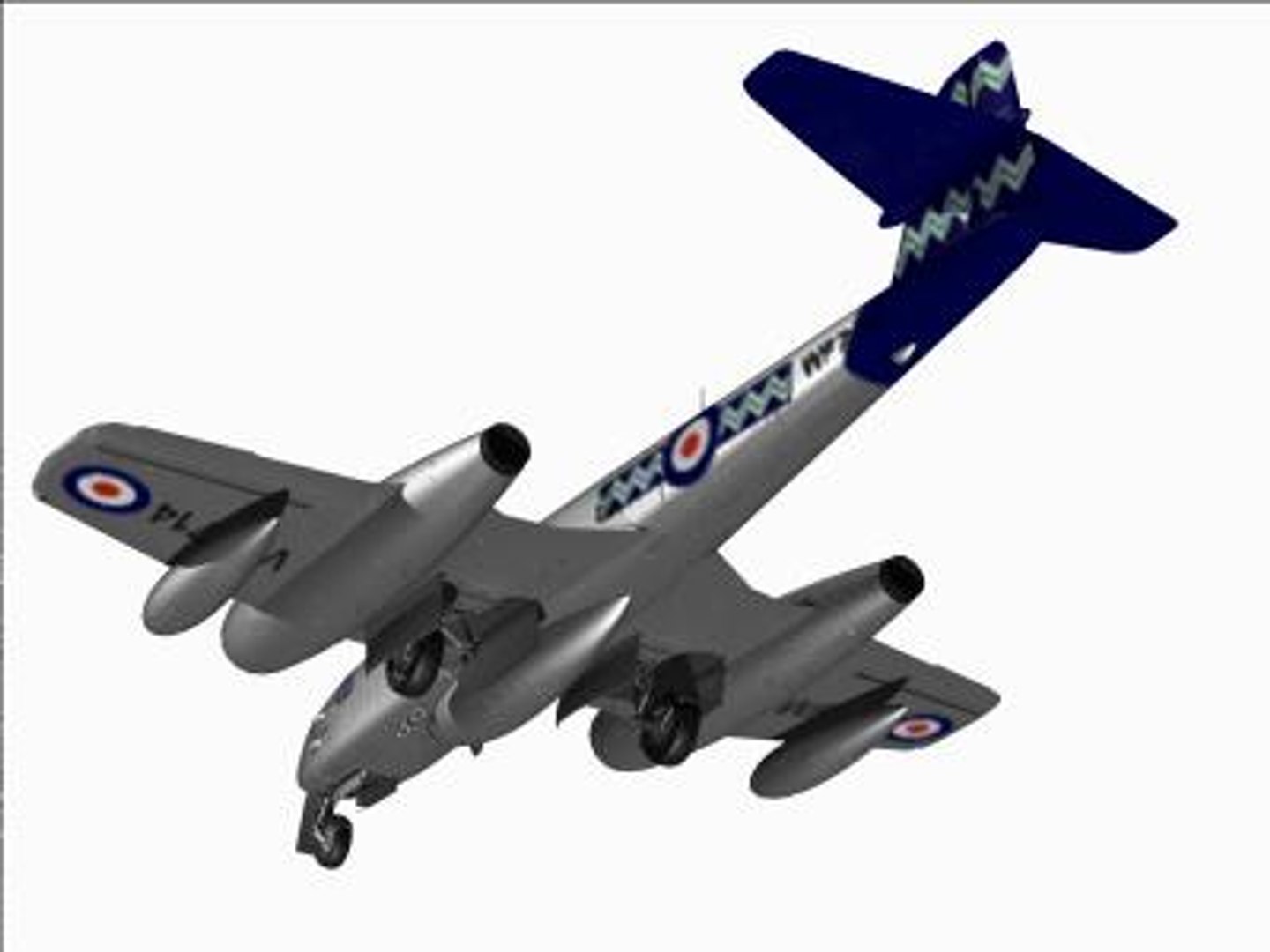 3d Model Gloster Meteor Fighters Jet