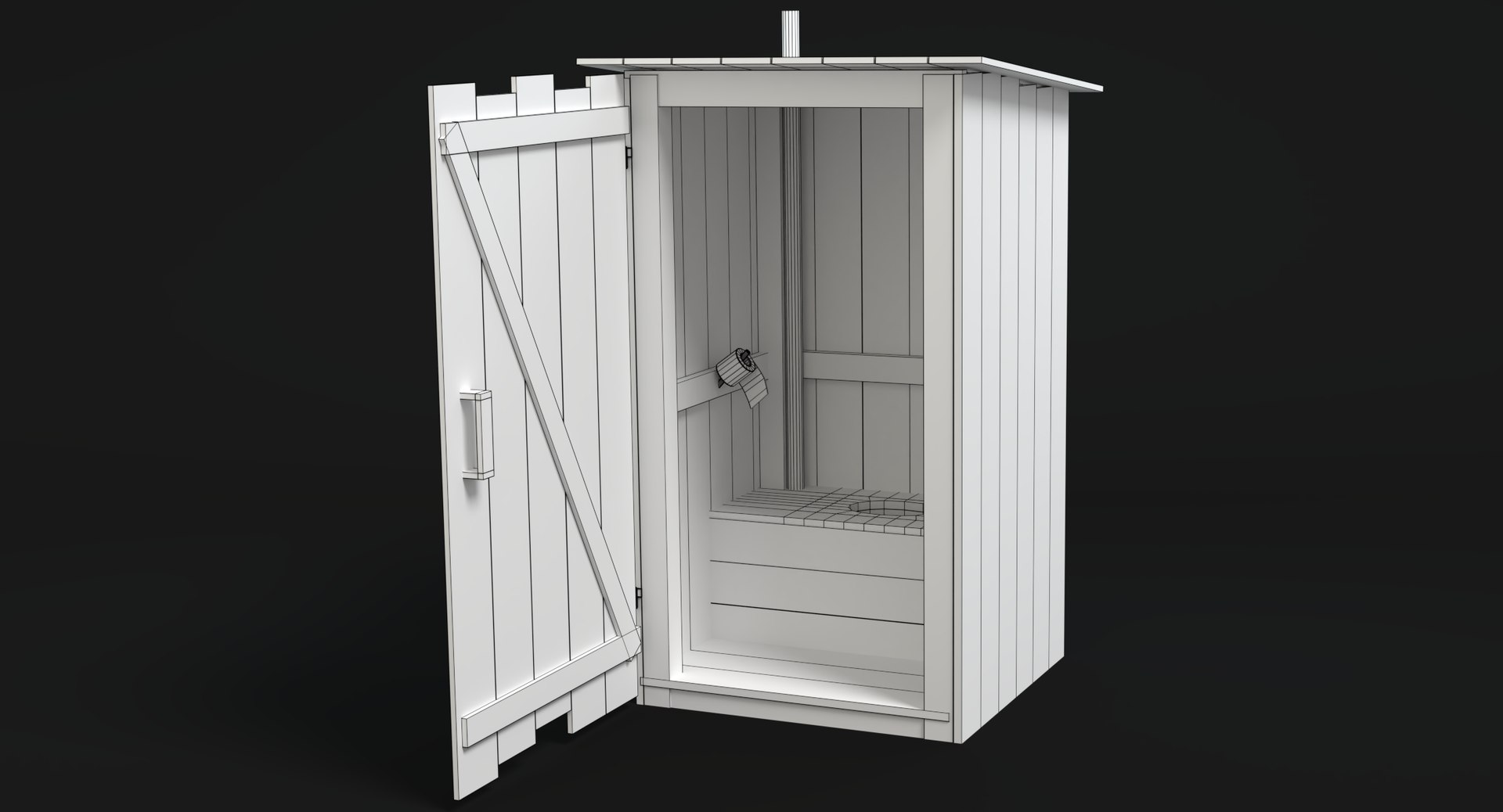 3D Outhouse Pbr - TurboSquid 1233665