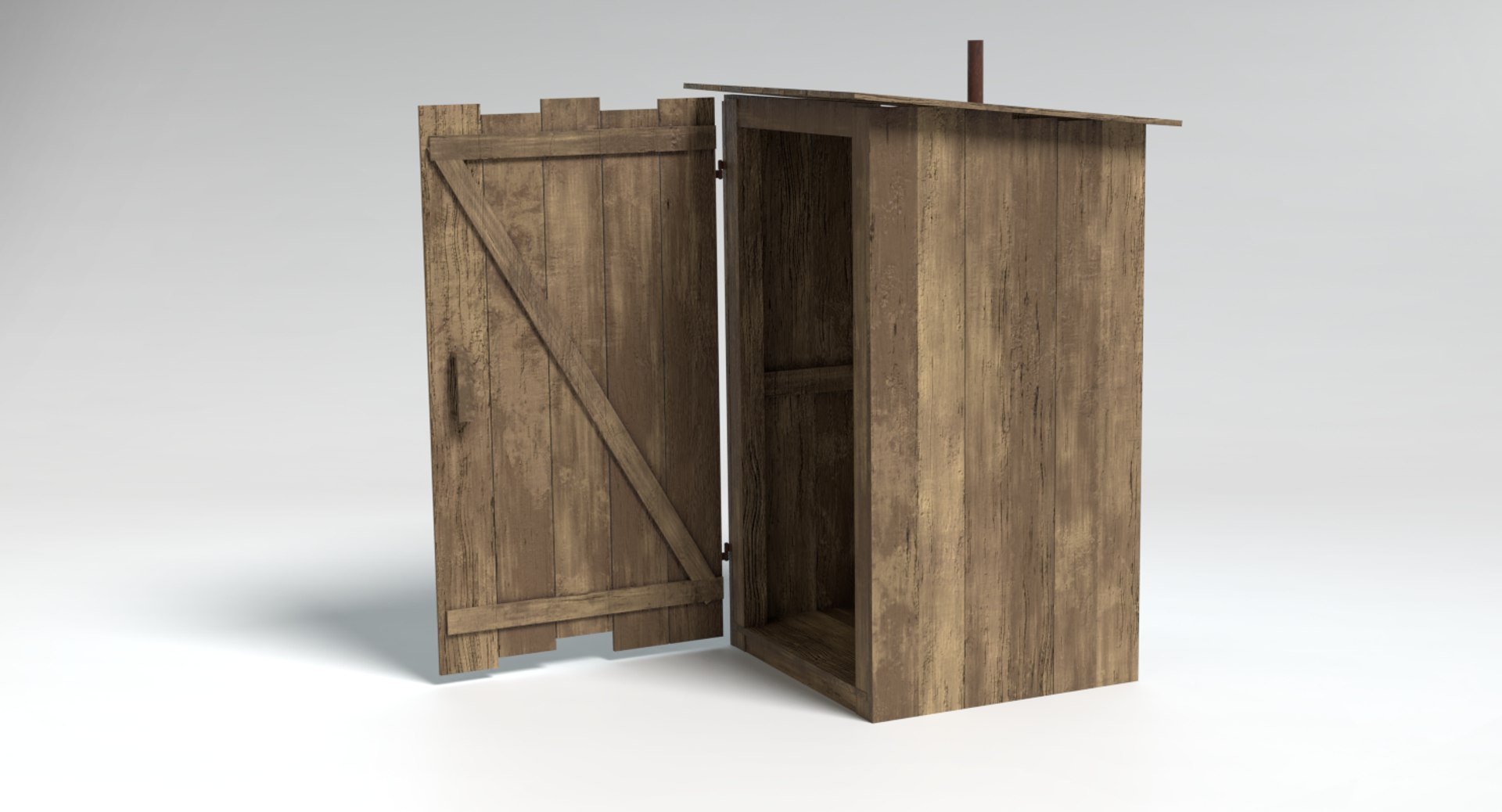 3D Outhouse Pbr - TurboSquid 1233665
