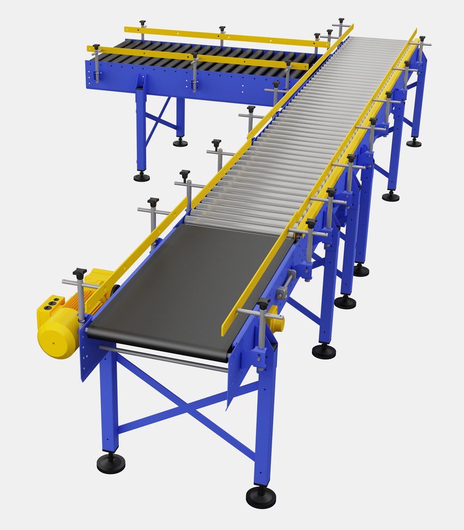 3D Conveyor Set Belt Model - TurboSquid 1276484