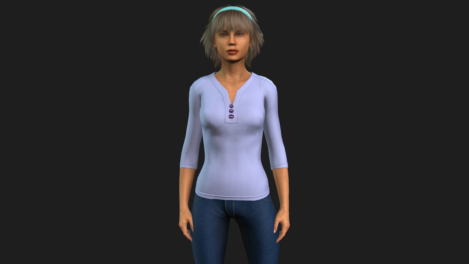 3D Model 3D Female Character Rigged Textured And Animation Ready ...