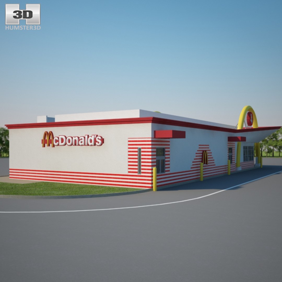 3D Model Mcdonald Restaurant - TurboSquid 1235620