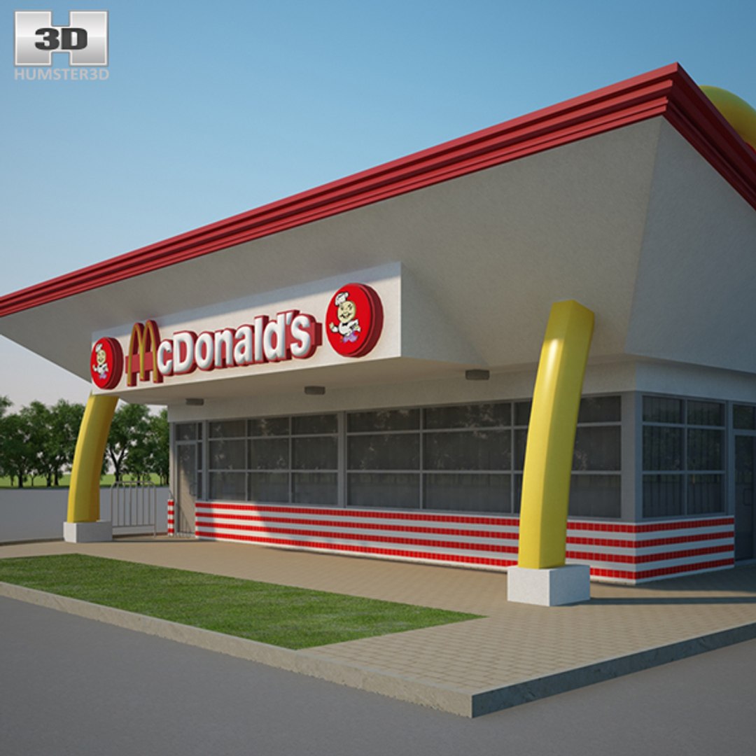 3D Model Mcdonald Restaurant - TurboSquid 1235620