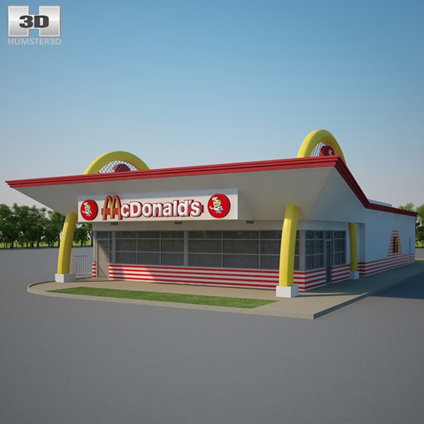 Mcdonald restaurant 3D model - TurboSquid 1235617