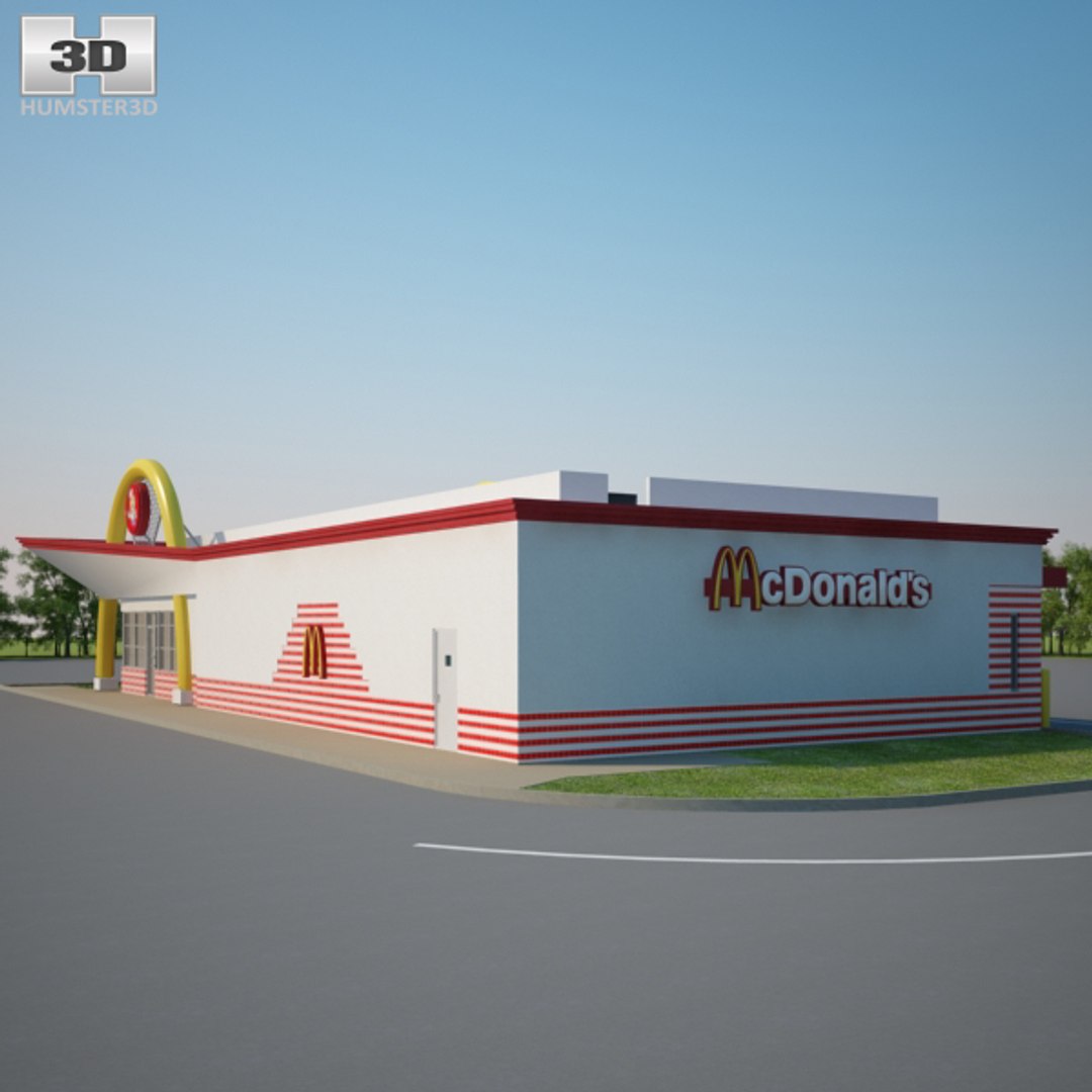 3D Model Mcdonald Restaurant - TurboSquid 1235620