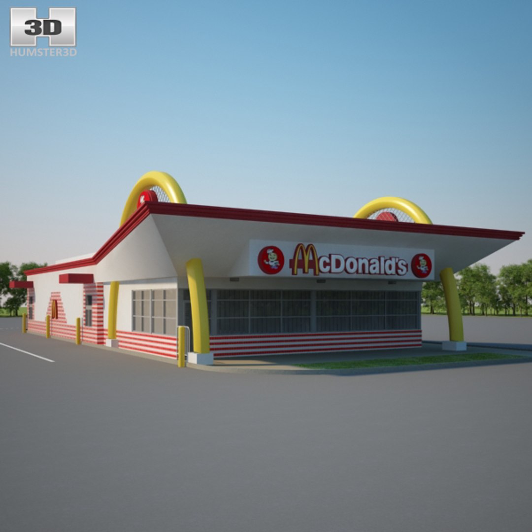 3D Model Mcdonald Restaurant - TurboSquid 1235620