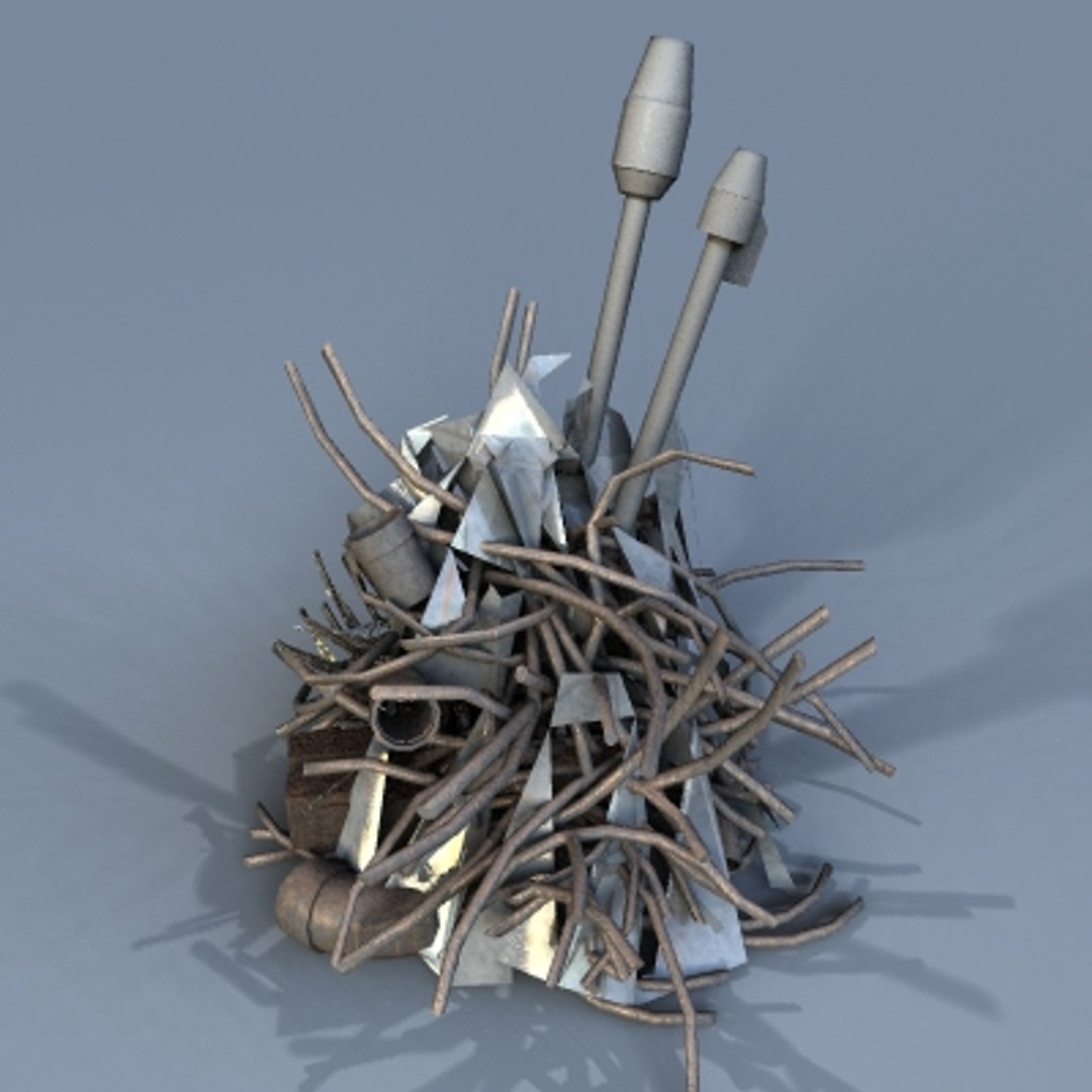 Pile Metalic Scrap 3d Model