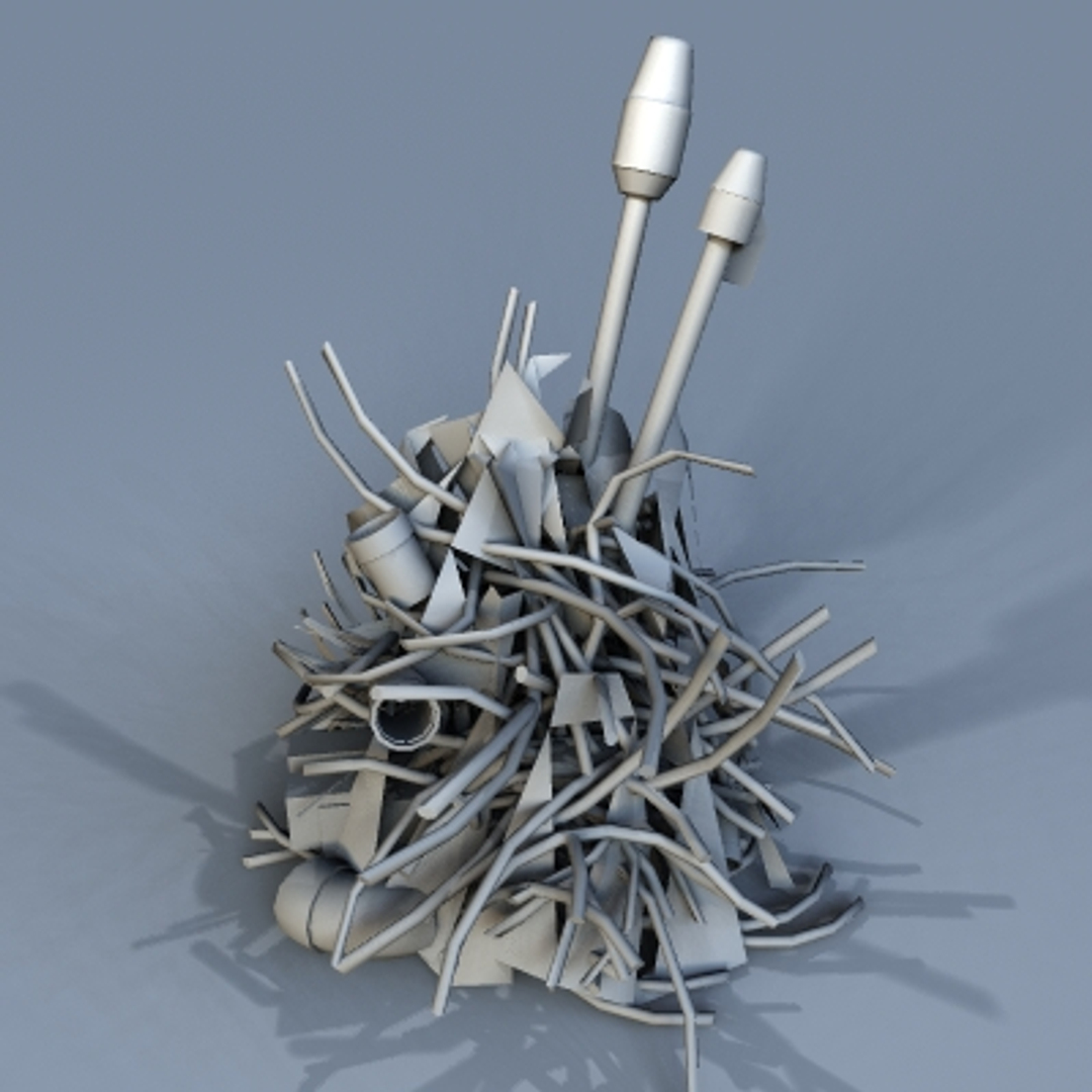 pile metalic scrap 3d model