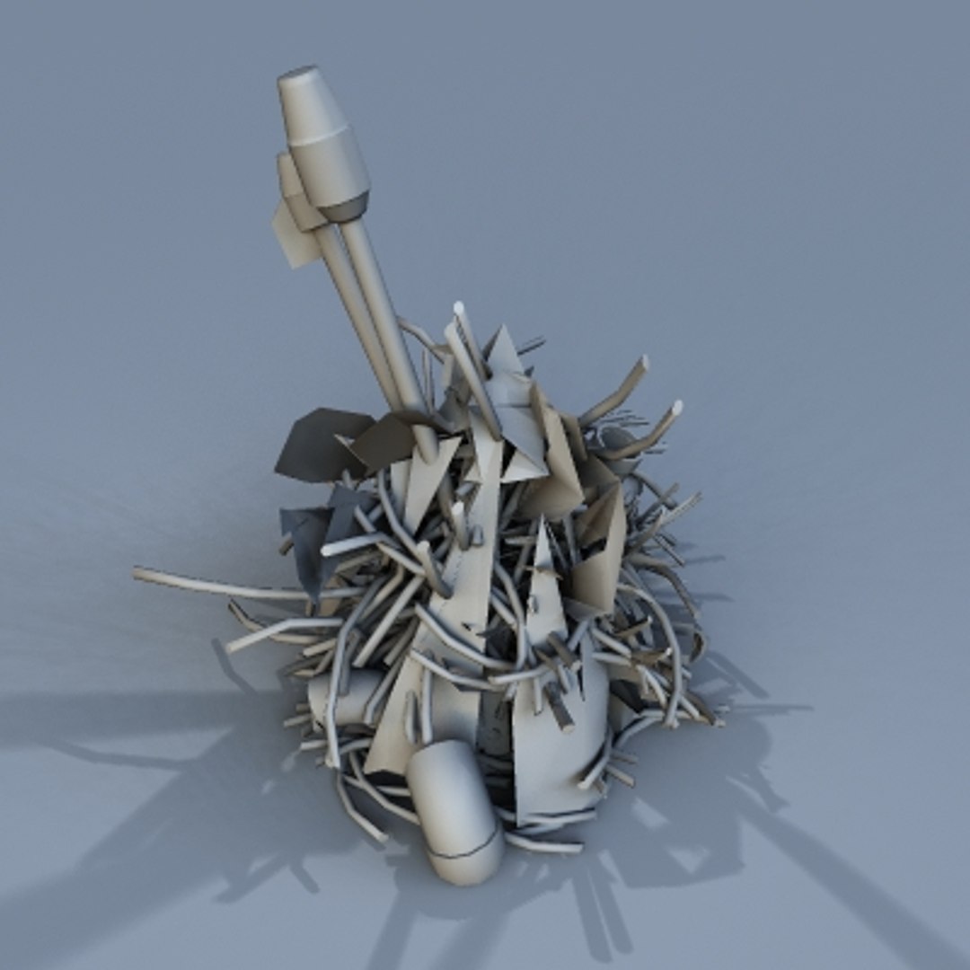 Pile Metalic Scrap 3d Model