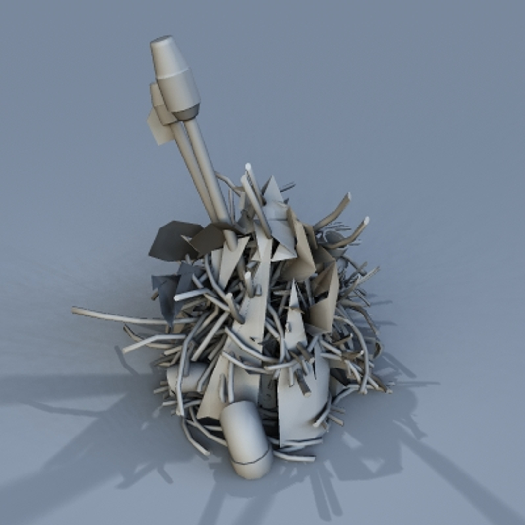 pile metalic scrap 3d model
