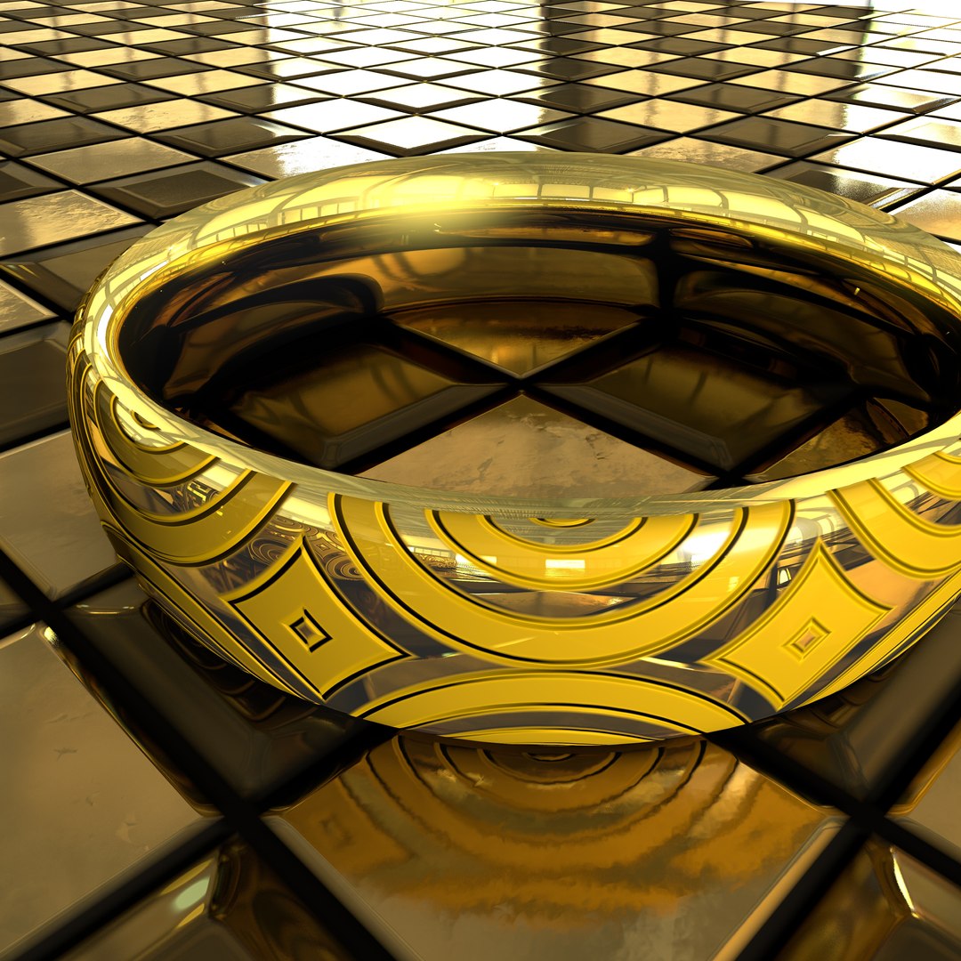Gold ring model - TurboSquid 2053700