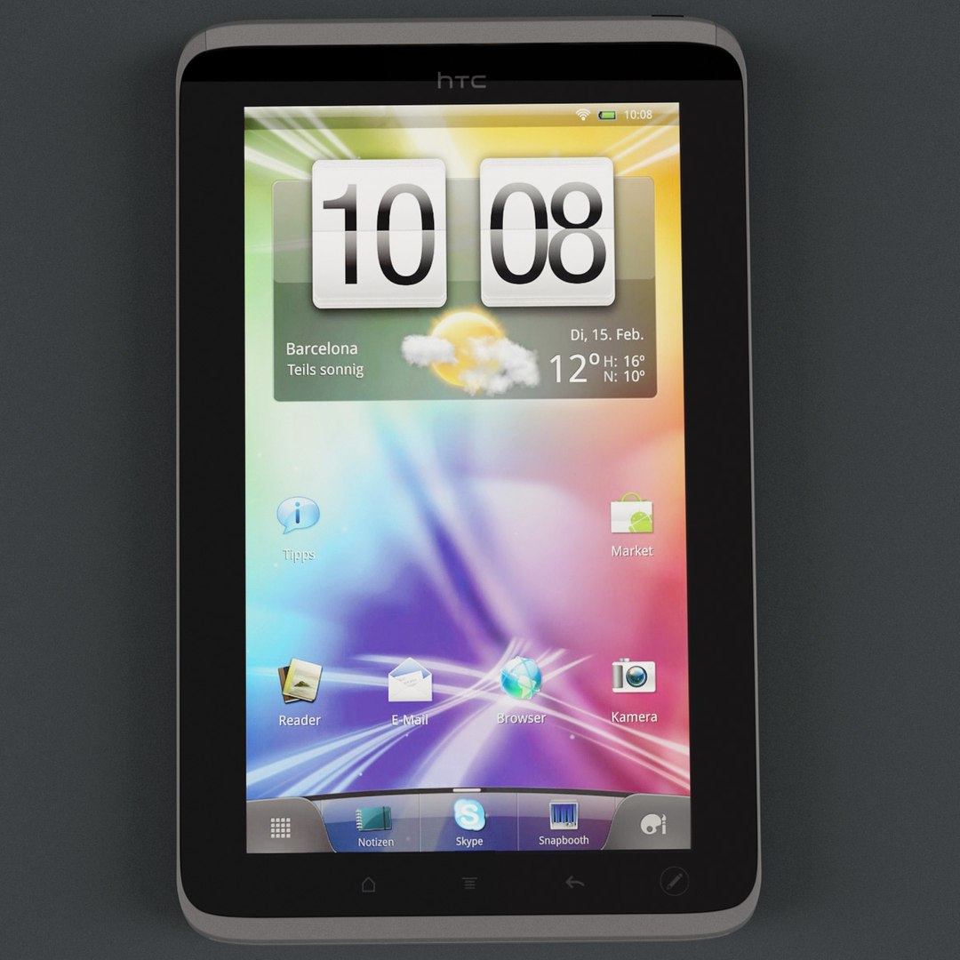 htc flyer tablet 3d model