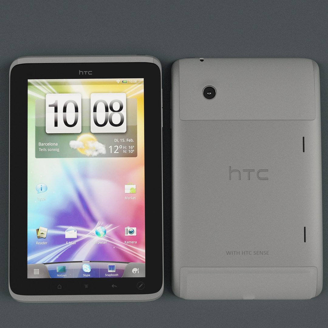 htc flyer tablet 3d model