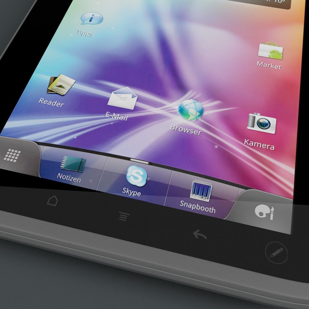 htc flyer tablet 3d model