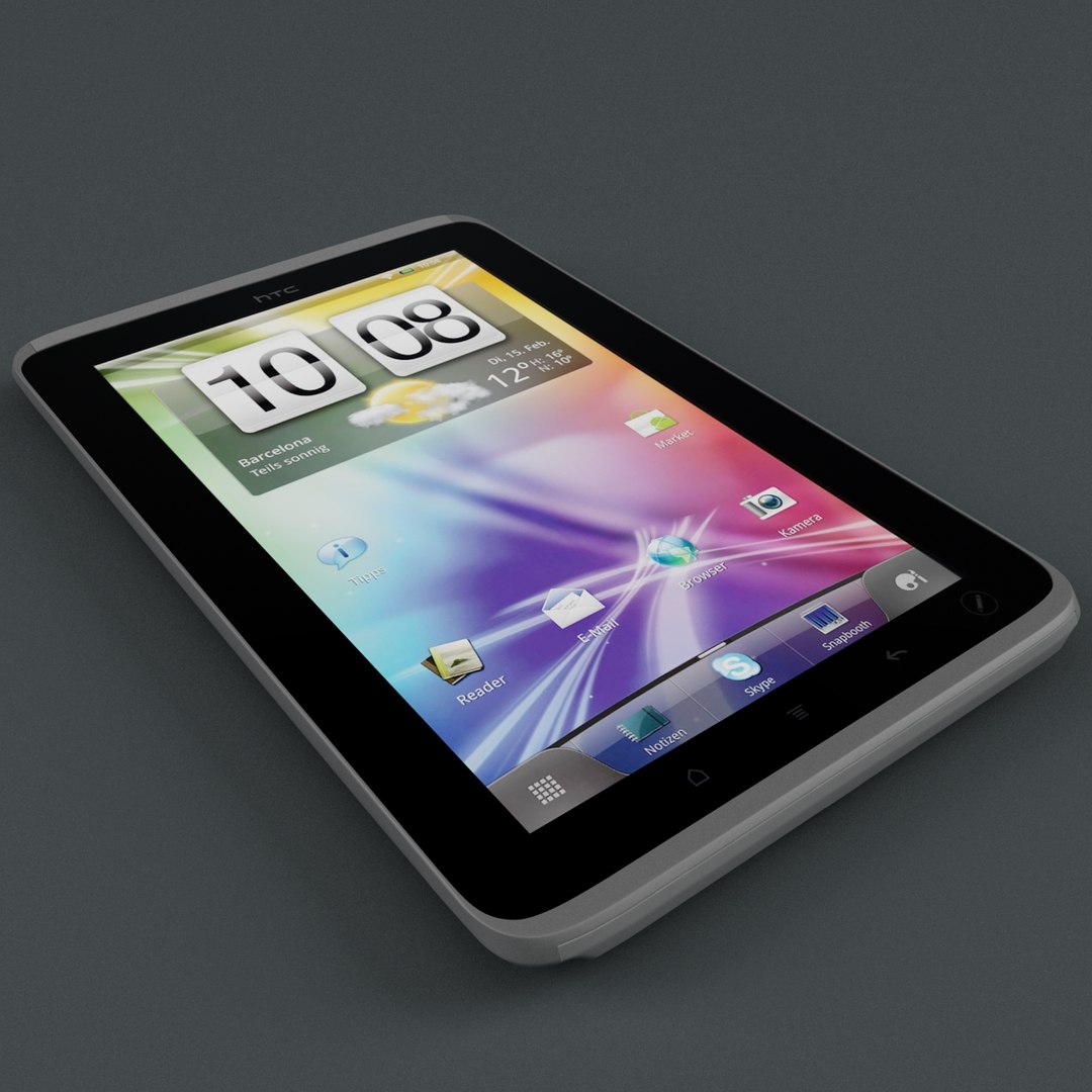 htc flyer tablet 3d model