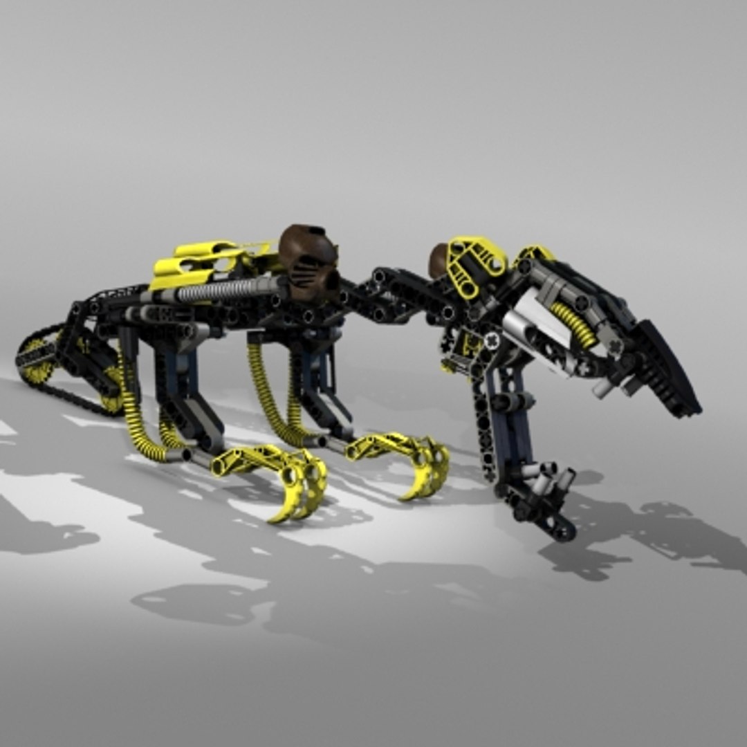 3d model lego robot bionicle