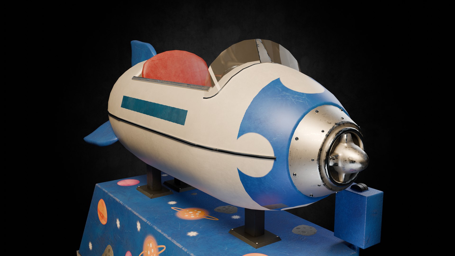 3D Spaceship Ride - Theme Park Prob - TurboSquid 2317361