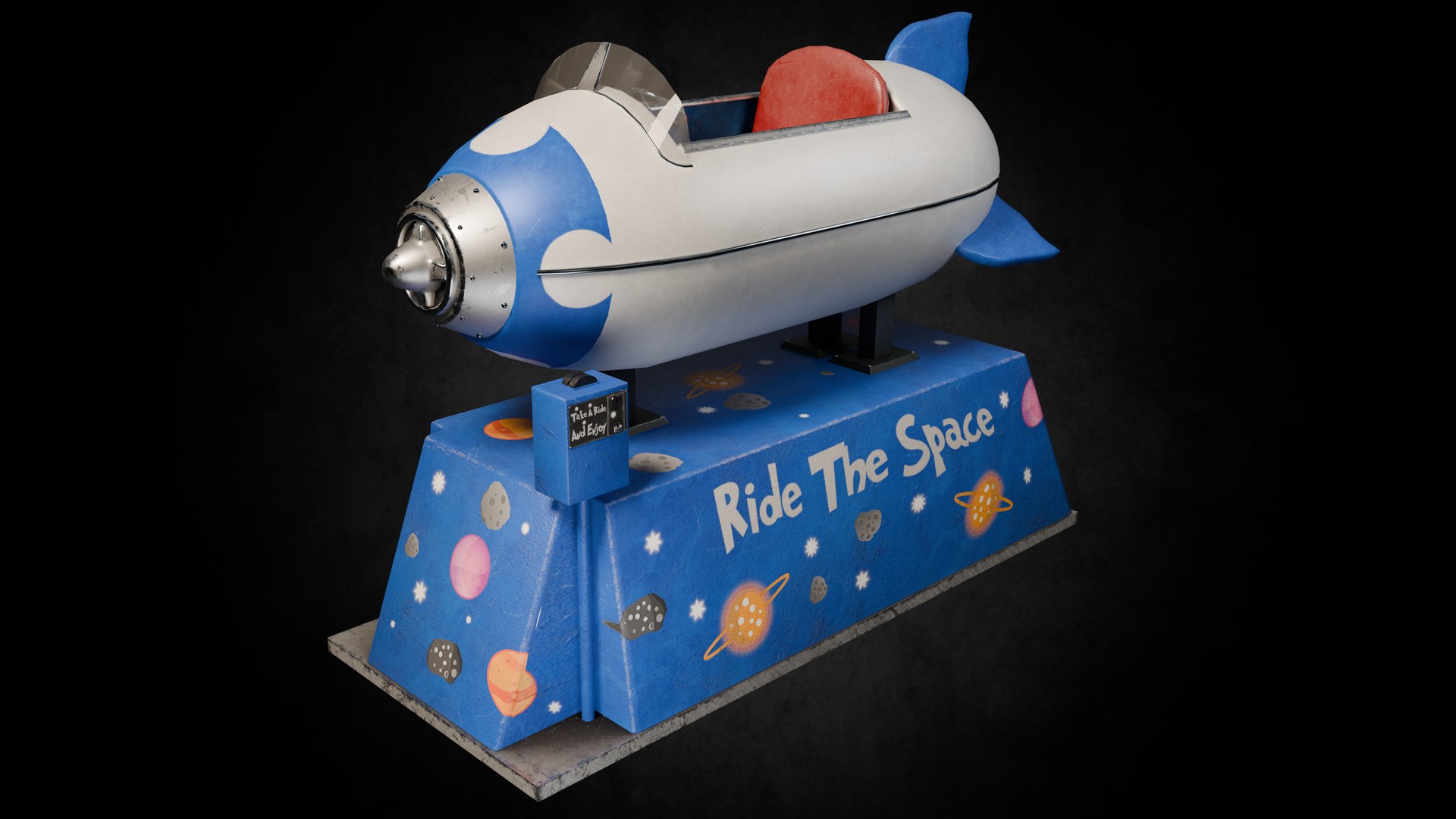 3D Spaceship Ride - Theme Park Prob - TurboSquid 2317361
