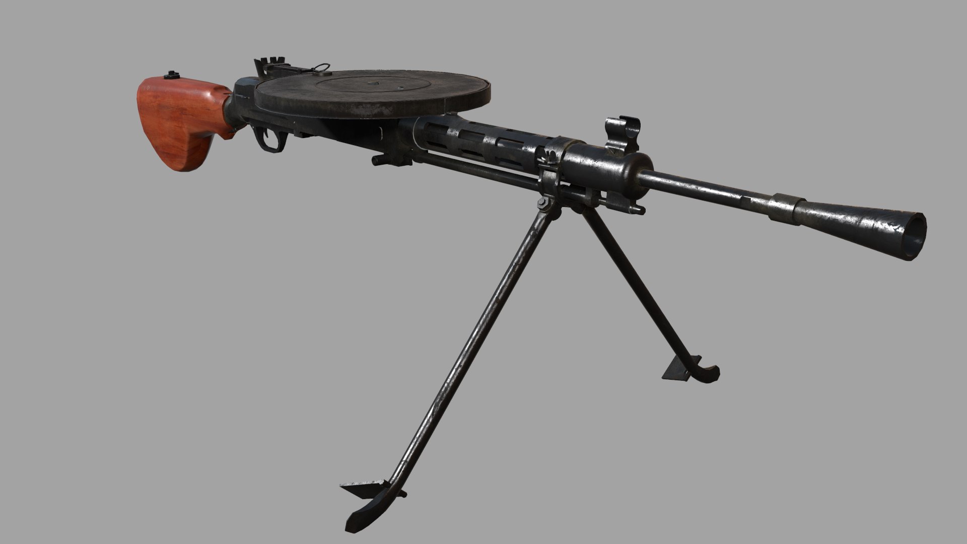 3d Model Dp-28 Machine Gun