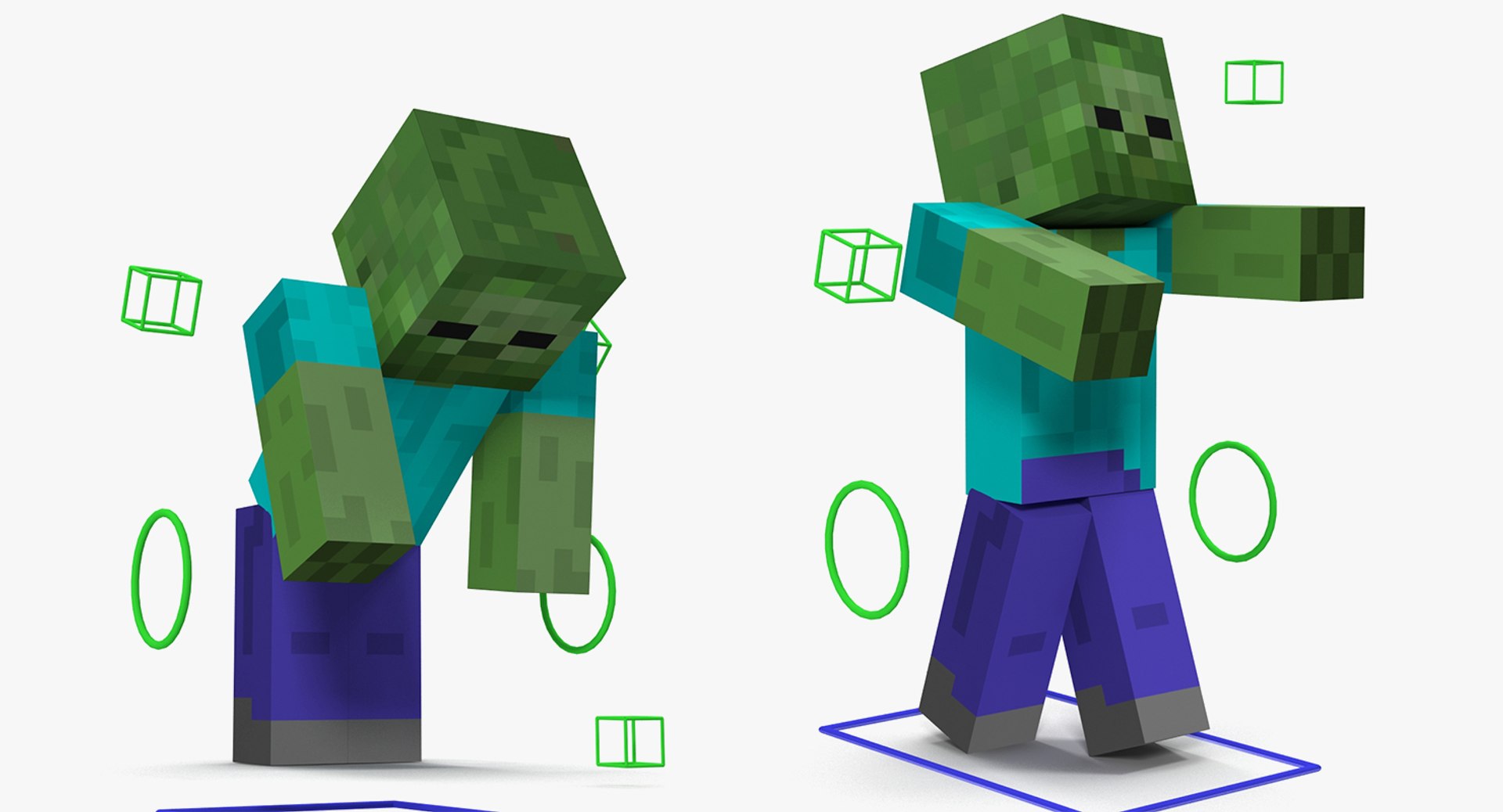 3D minecraft characters rigged 3 model - TurboSquid 1619225