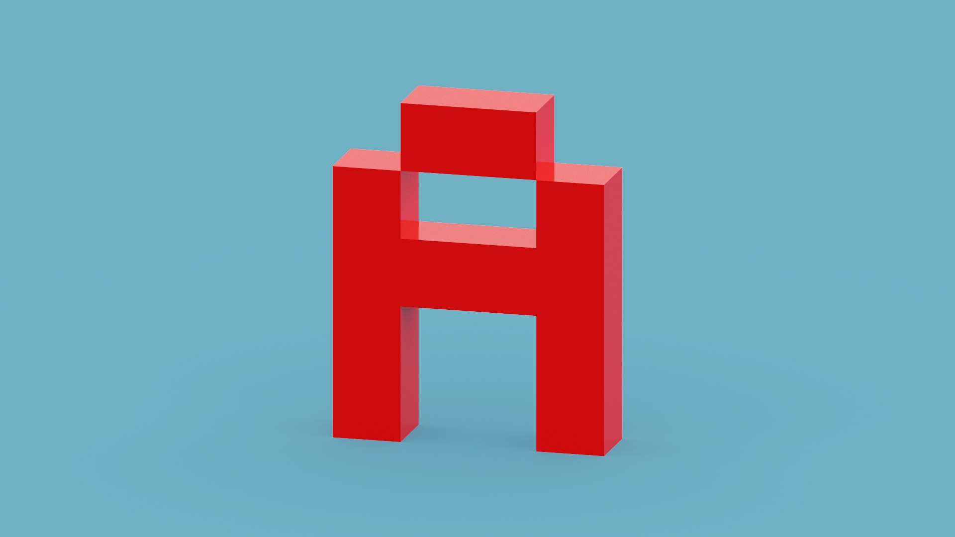 3D Pixel Letter A - TurboSquid 1980929