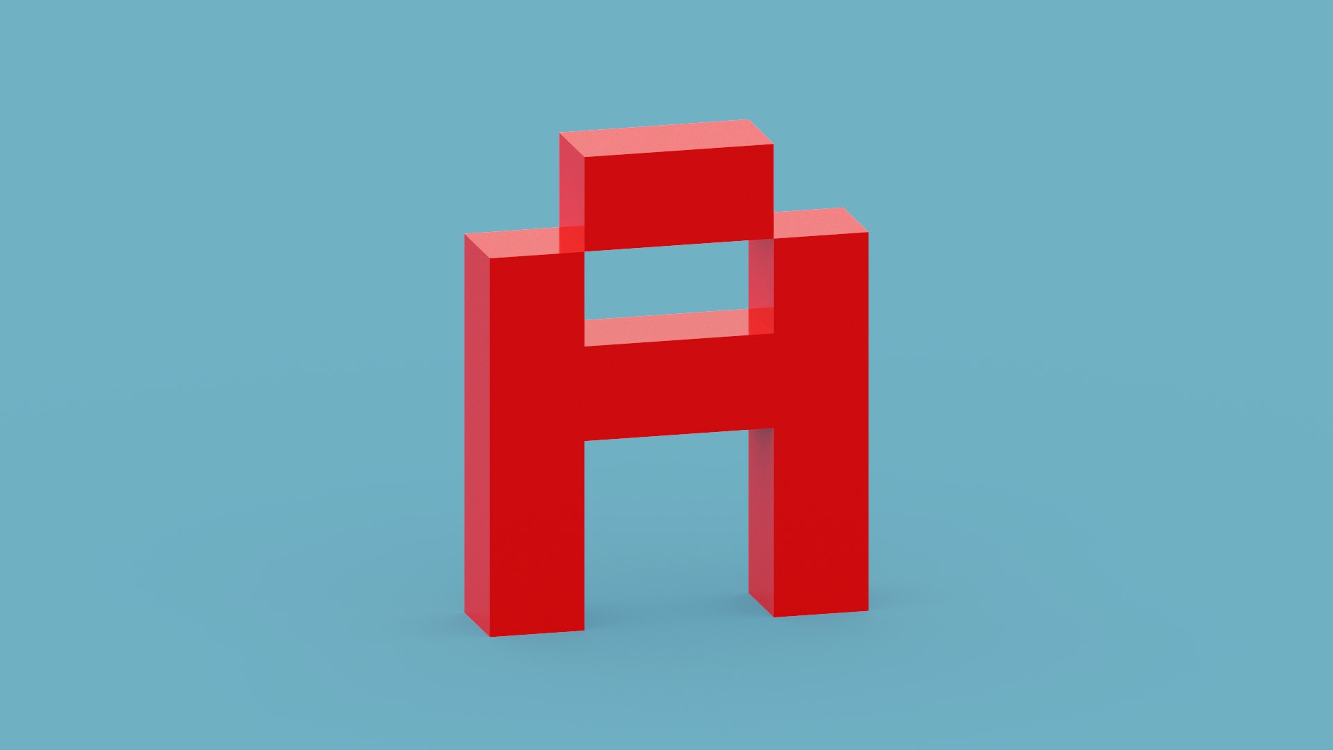 3D Pixel Letter A - TurboSquid 1980929