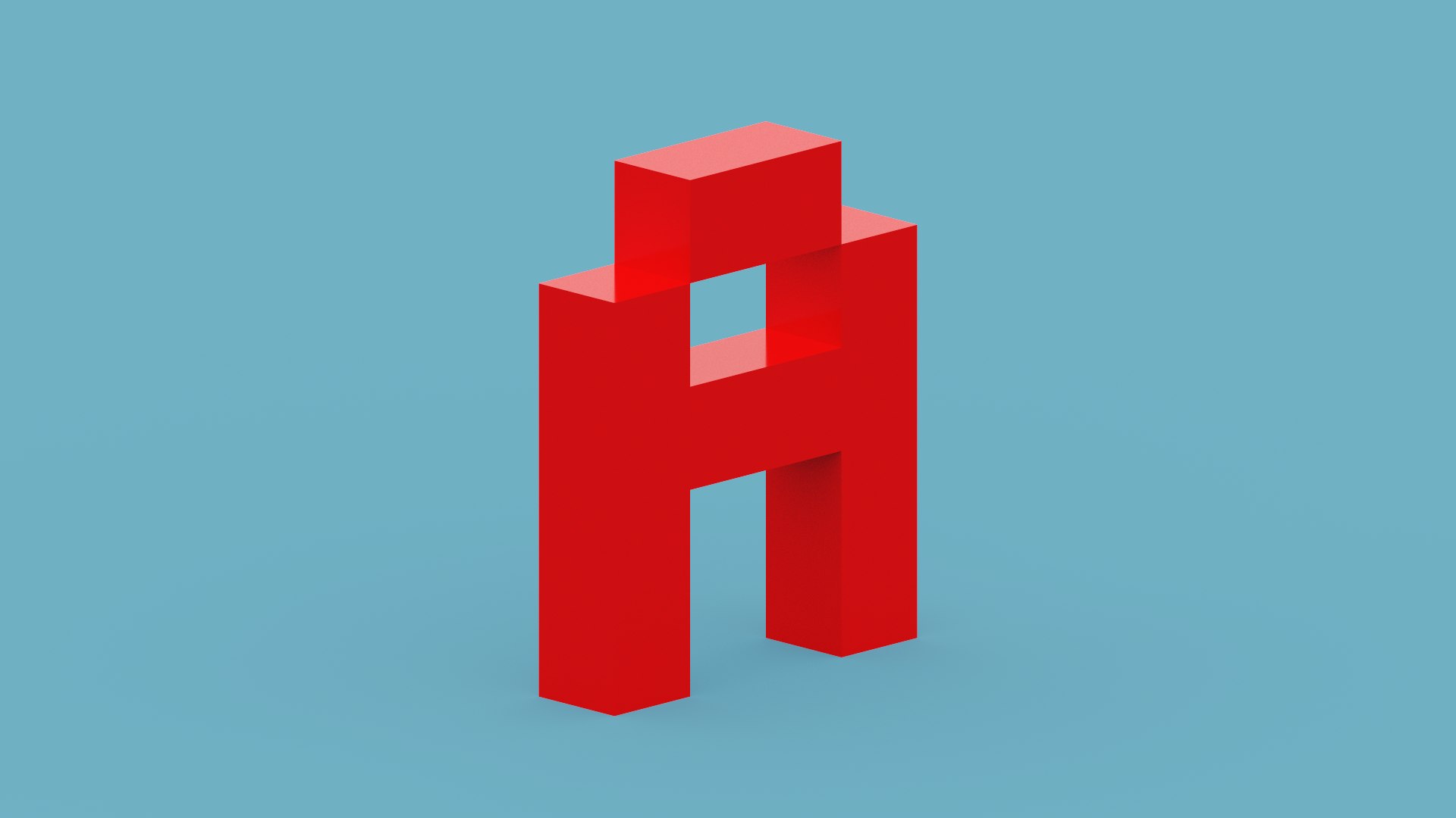 3D Pixel Letter A - TurboSquid 1980929