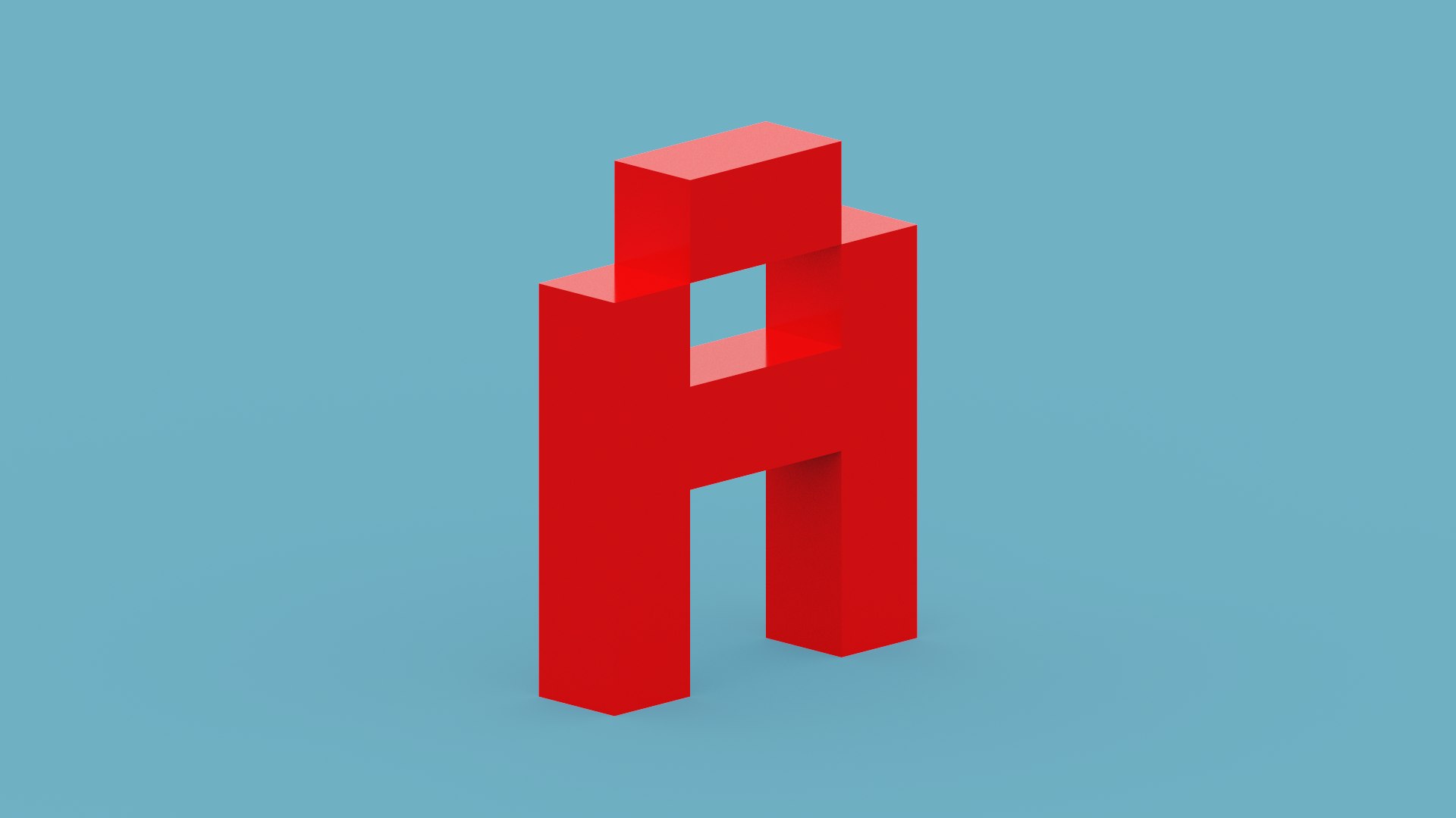 3D Pixel Letter A - TurboSquid 1980929