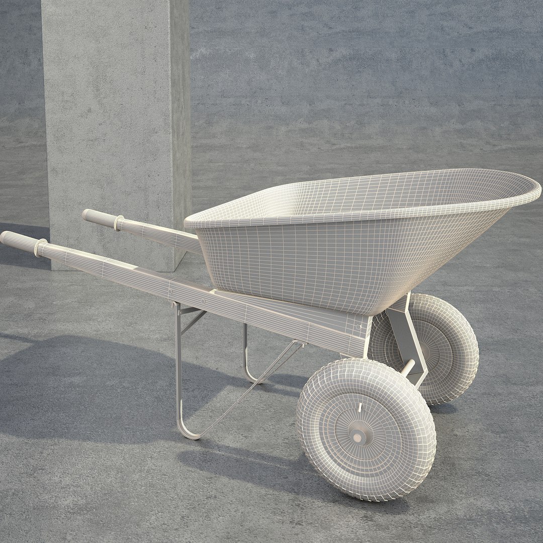 Builders Wheelbarrow 3d Model