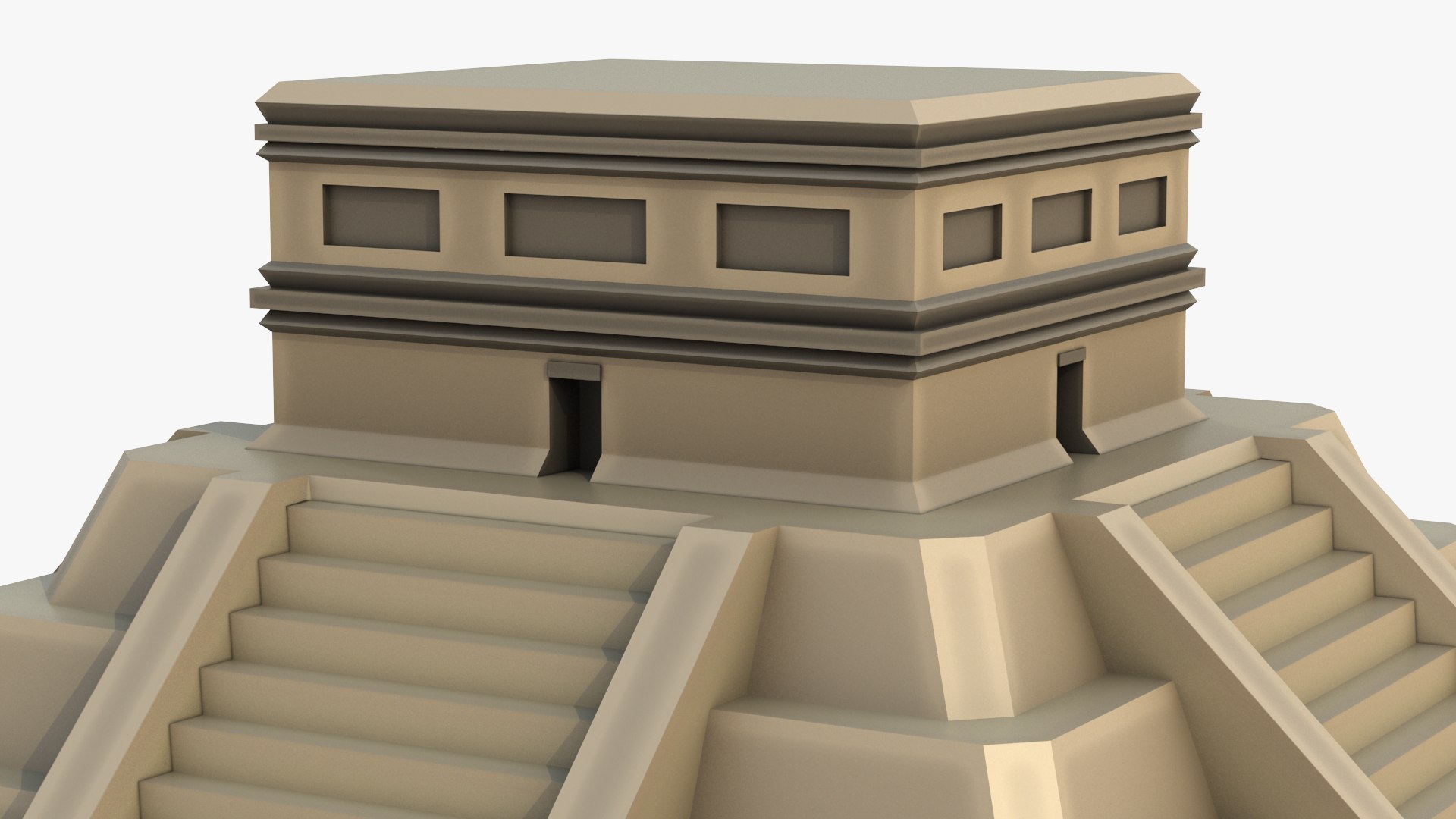 Low Poly Cartoon Model Pyramid Of Kukulkan 3D Model - TurboSquid 2383193