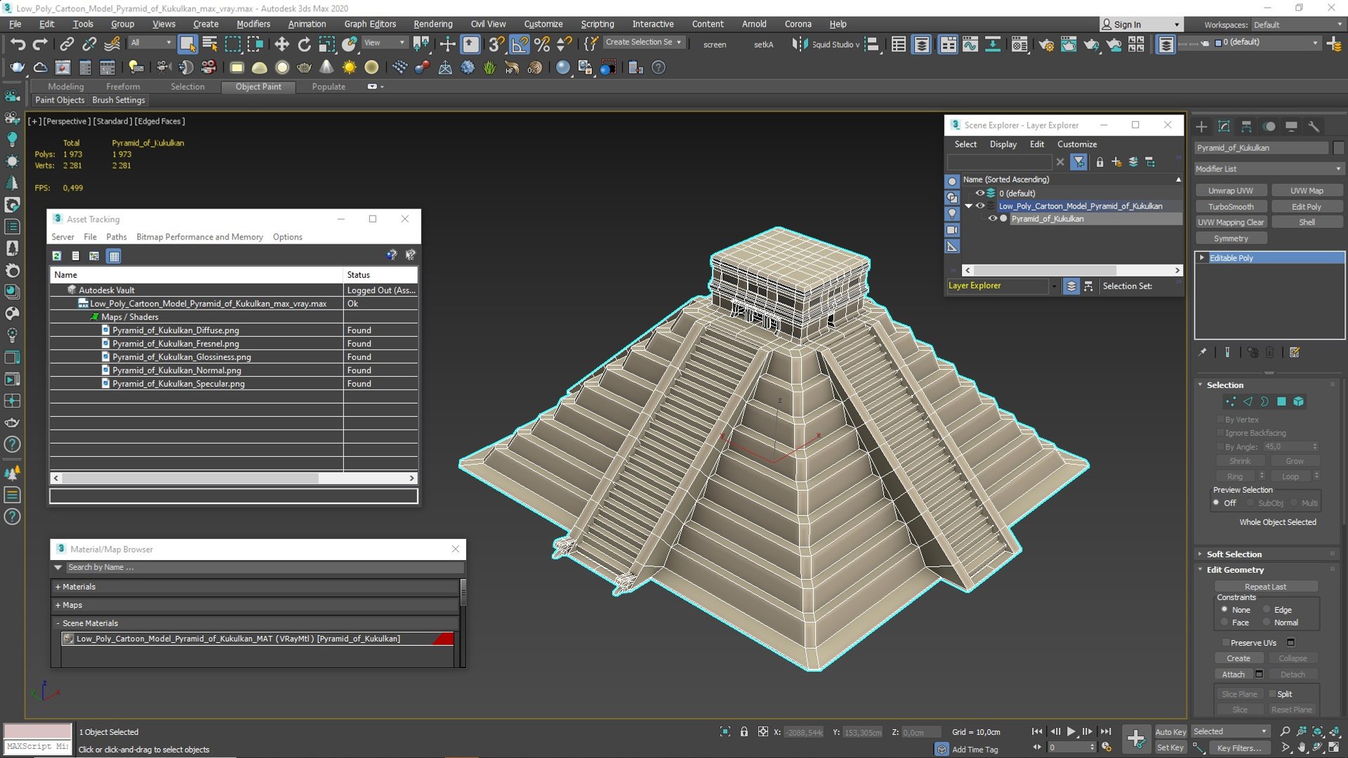 Low Poly Cartoon Model Pyramid Of Kukulkan 3D Model - TurboSquid 2383193