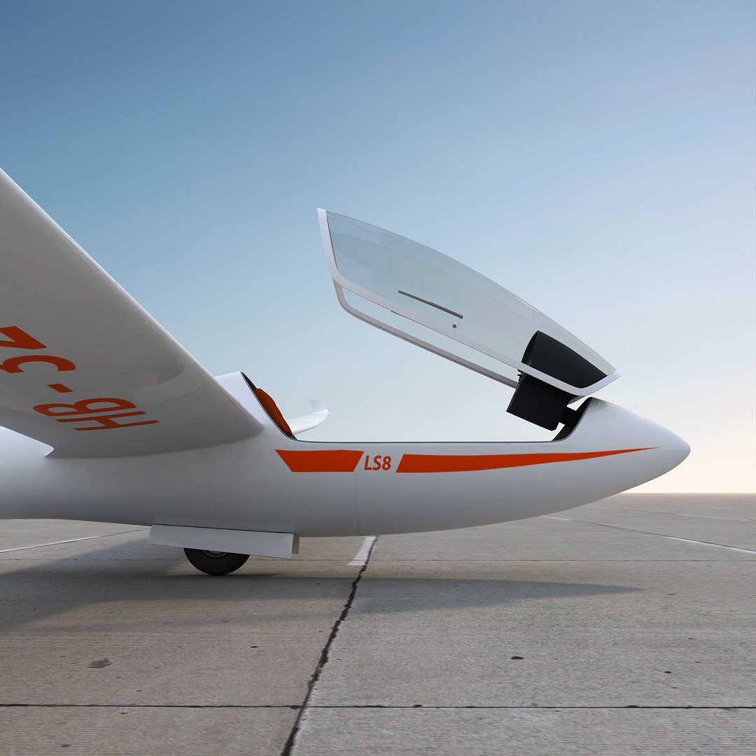 rolladen-schneider ls8 glider 3d model