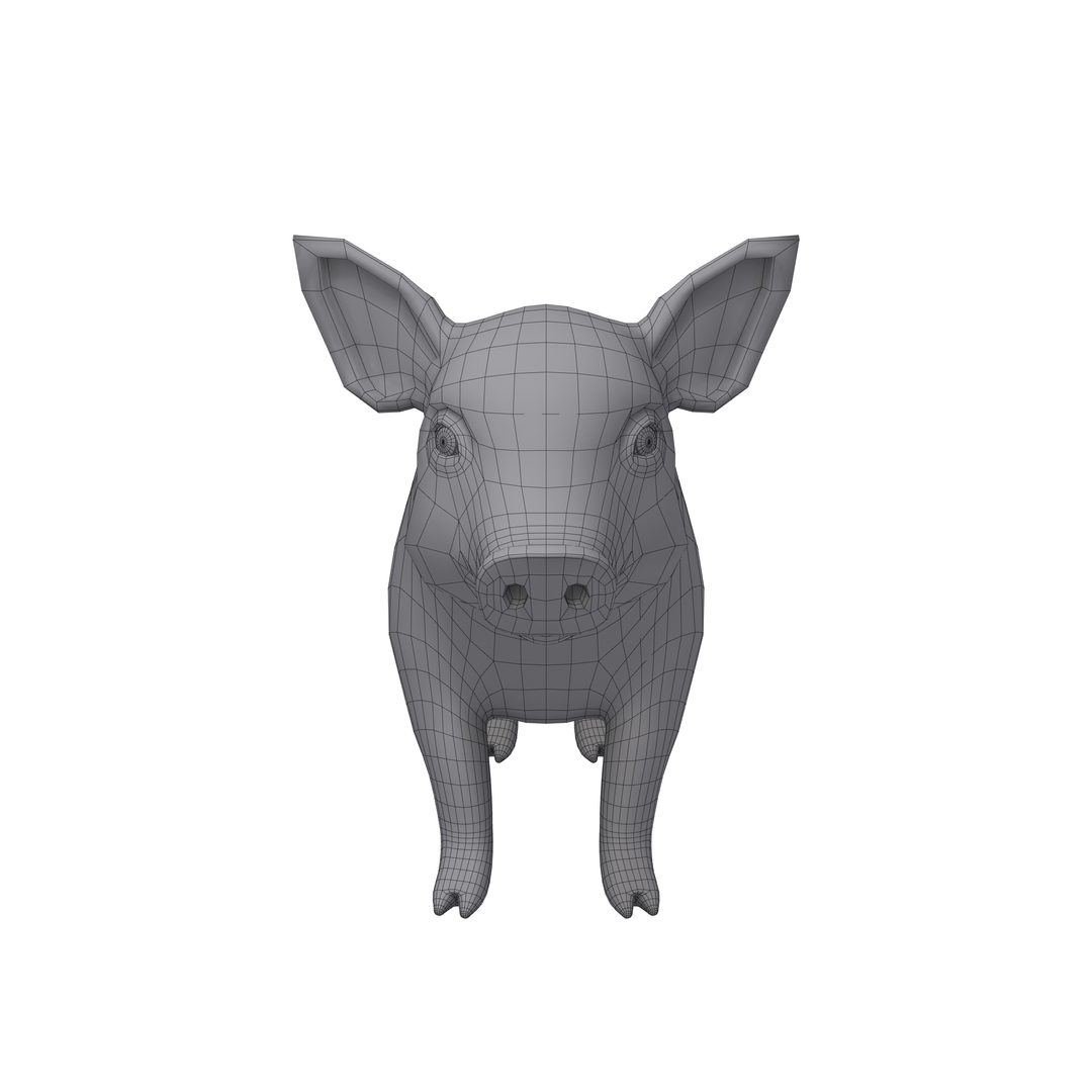 Pig cartoon 3D model - TurboSquid 1473738