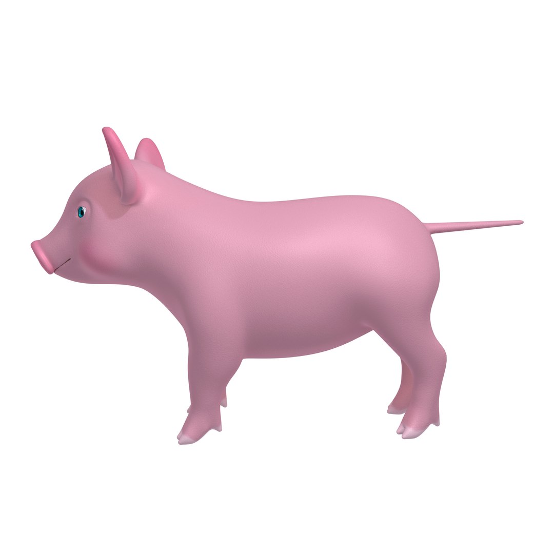 Pig cartoon 3D model - TurboSquid 1473738